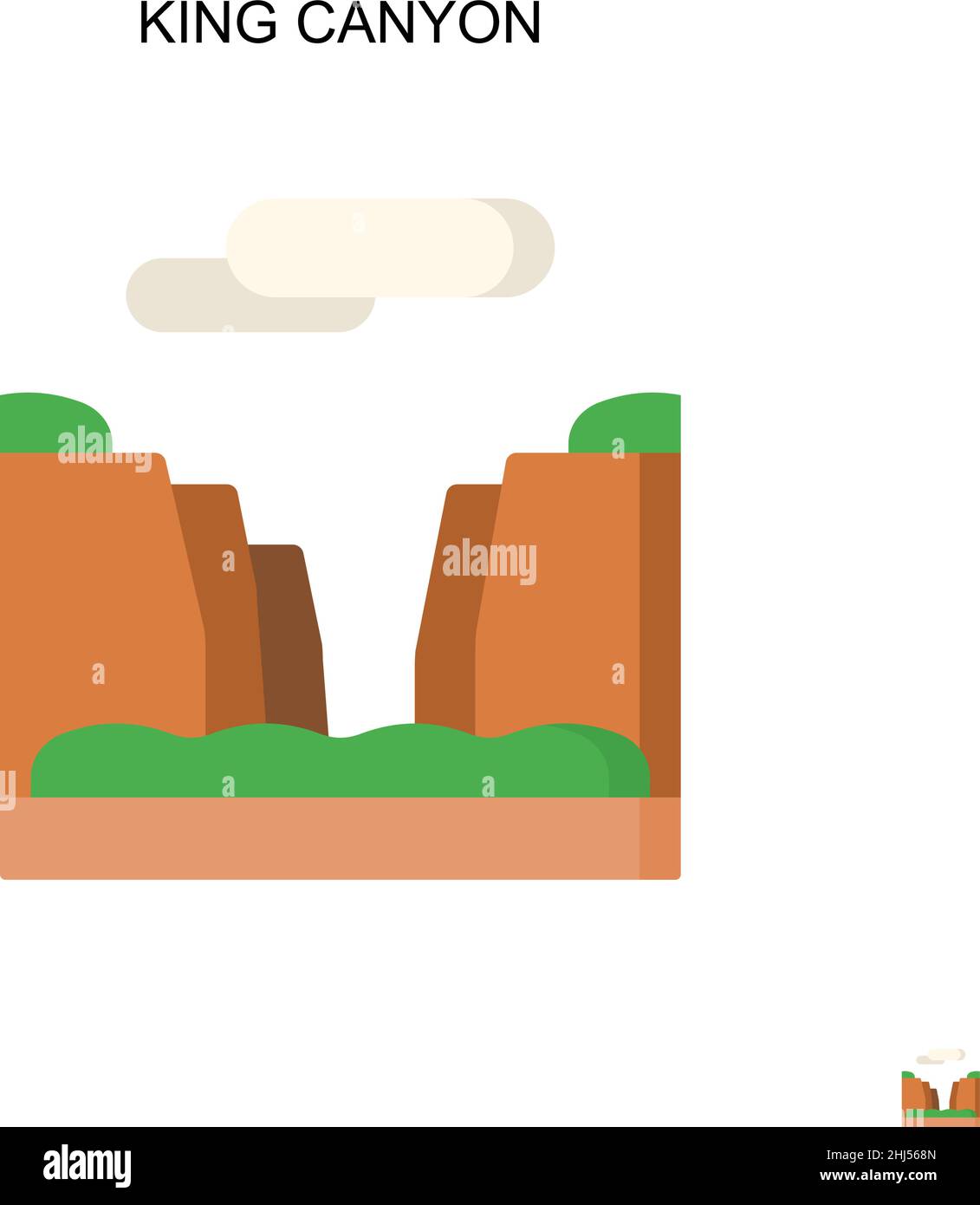 King canyon Simple vector icon. Illustration symbol design template for ...