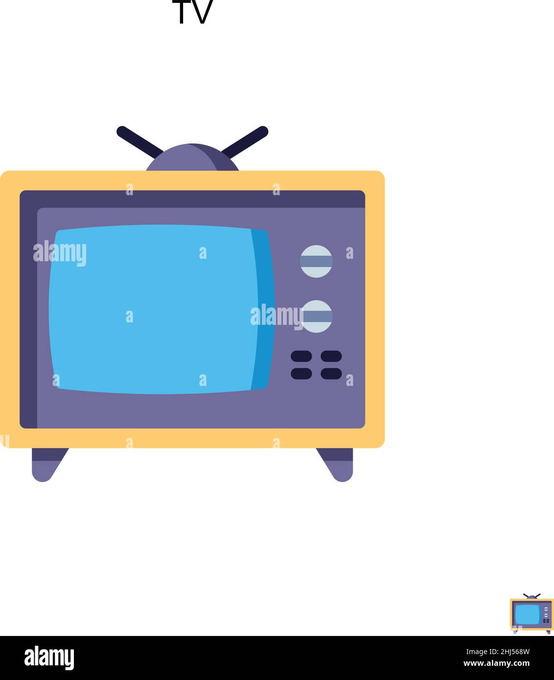 Tv Simple vector icon. Illustration symbol design template for web ...