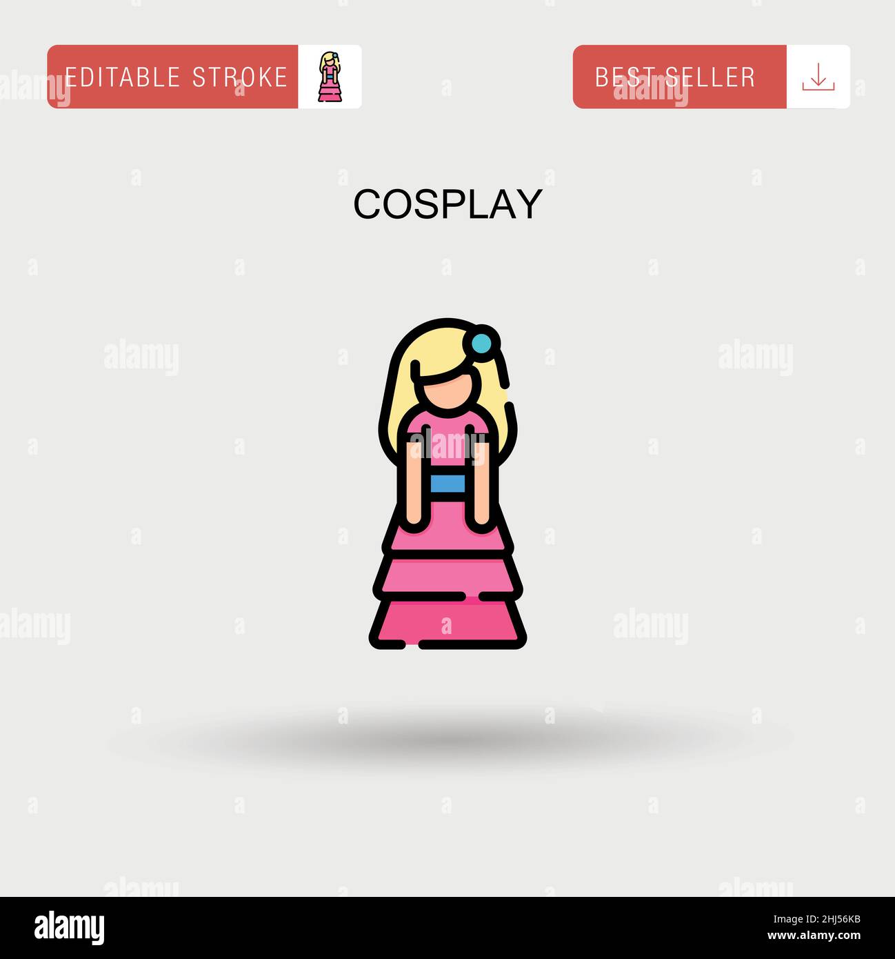 Cosplay Simple vector icon Stock Vector Image & Art - Alamy