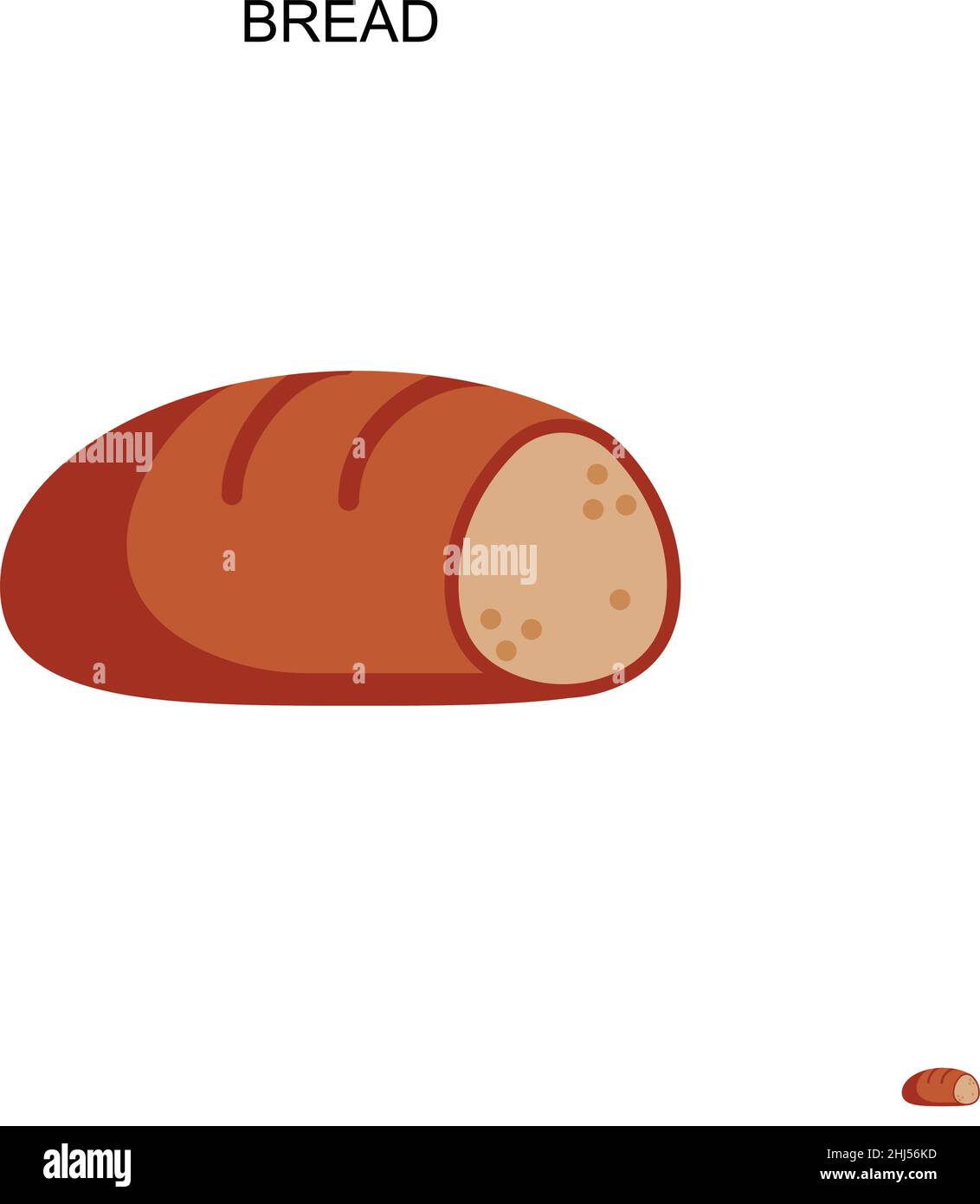Bread Simple vector icon. Illustration symbol design template for web ...