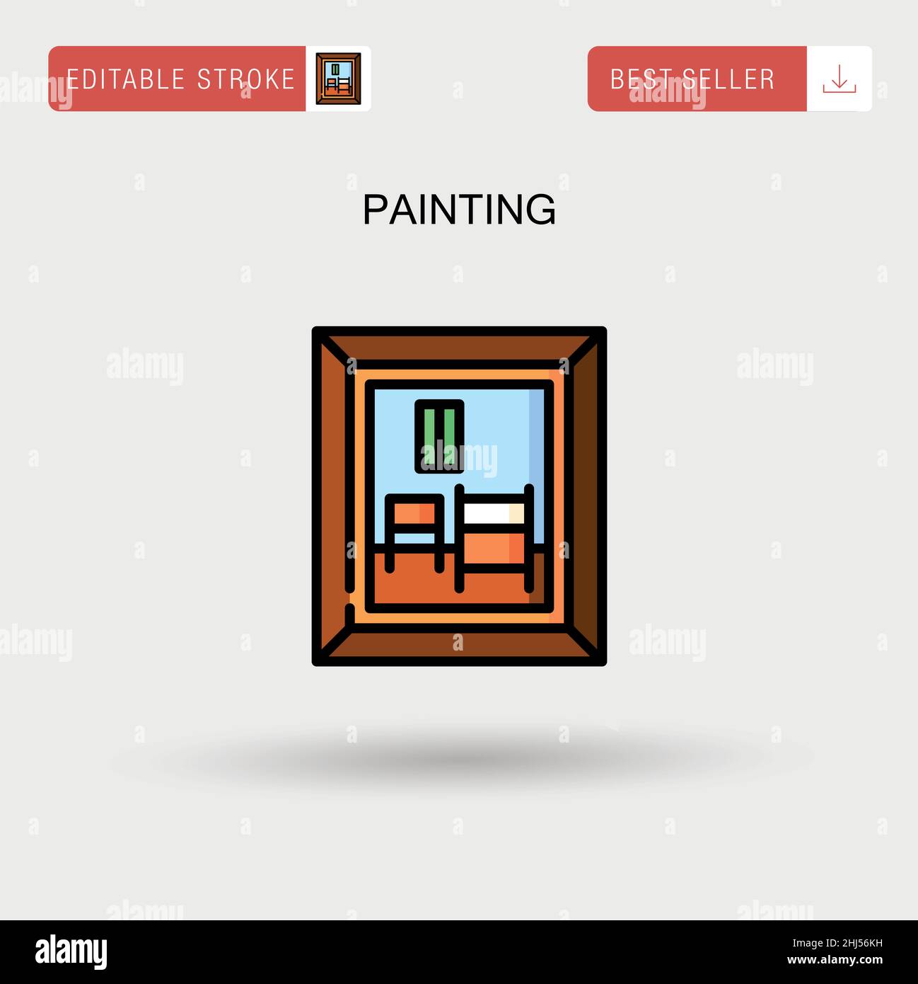 House painting canvas Stock Vector Images - Alamy