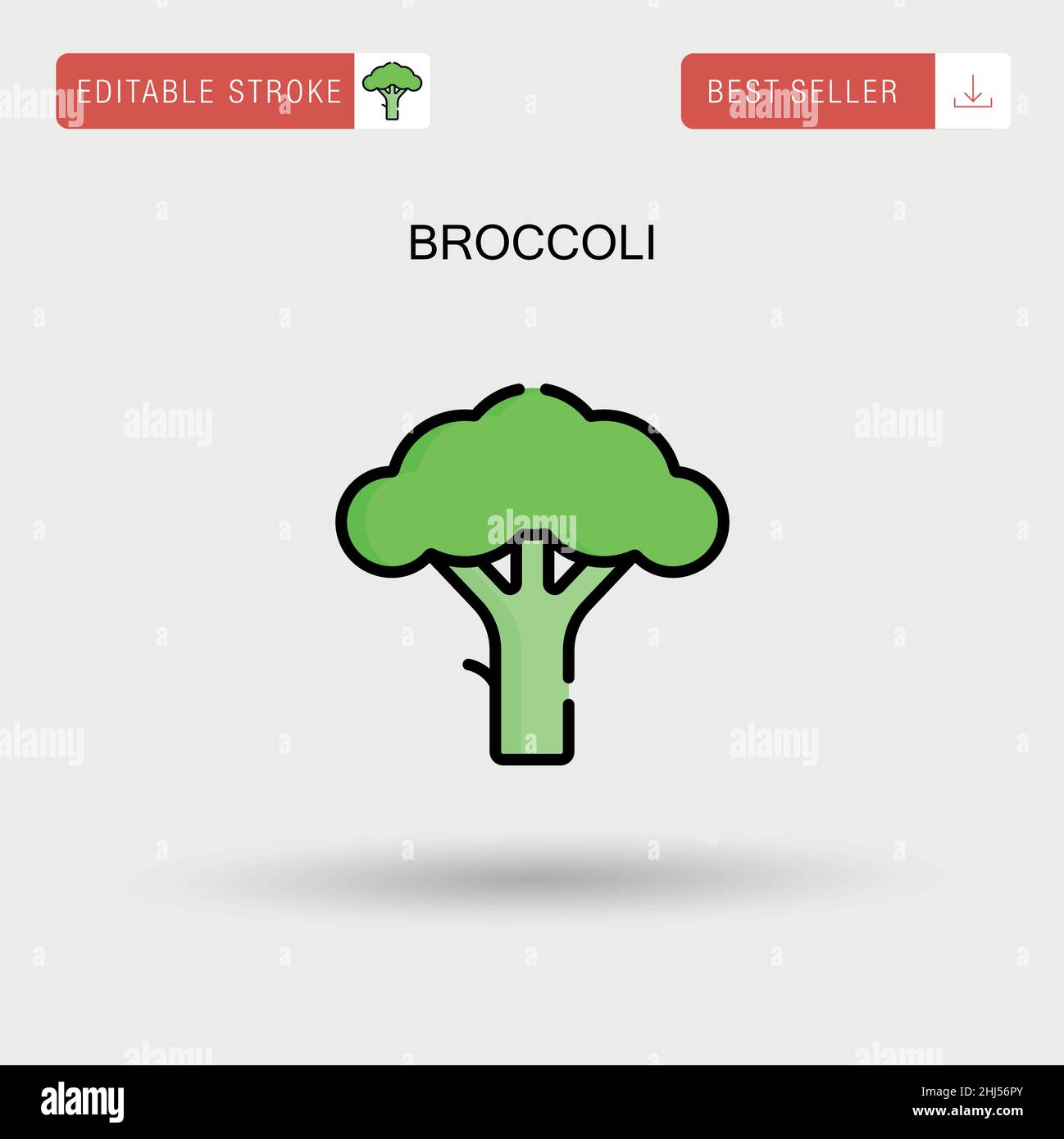 Broccoli Simple vector icon Stock Vector Image & Art - Alamy