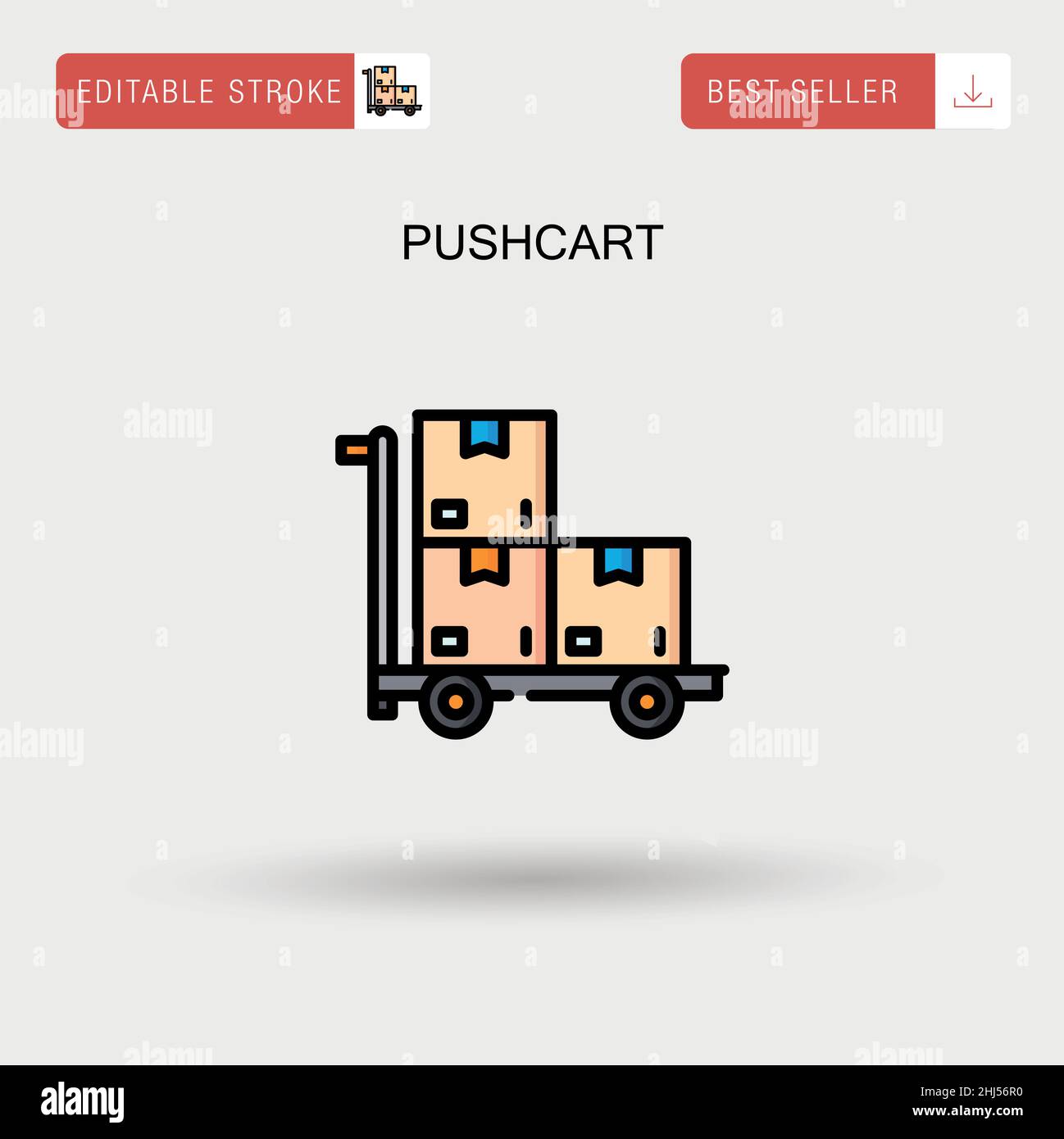 Pushcart icon hi-res stock photography and images - Alamy