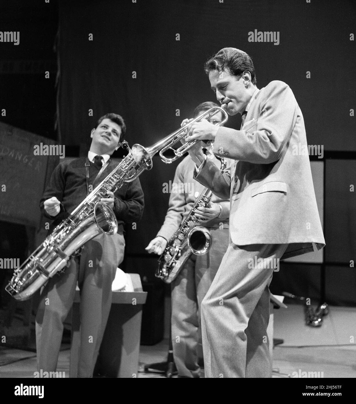 The John Barry Seven band in rehearsals.3rd April 1959 Stock Photo - Alamy