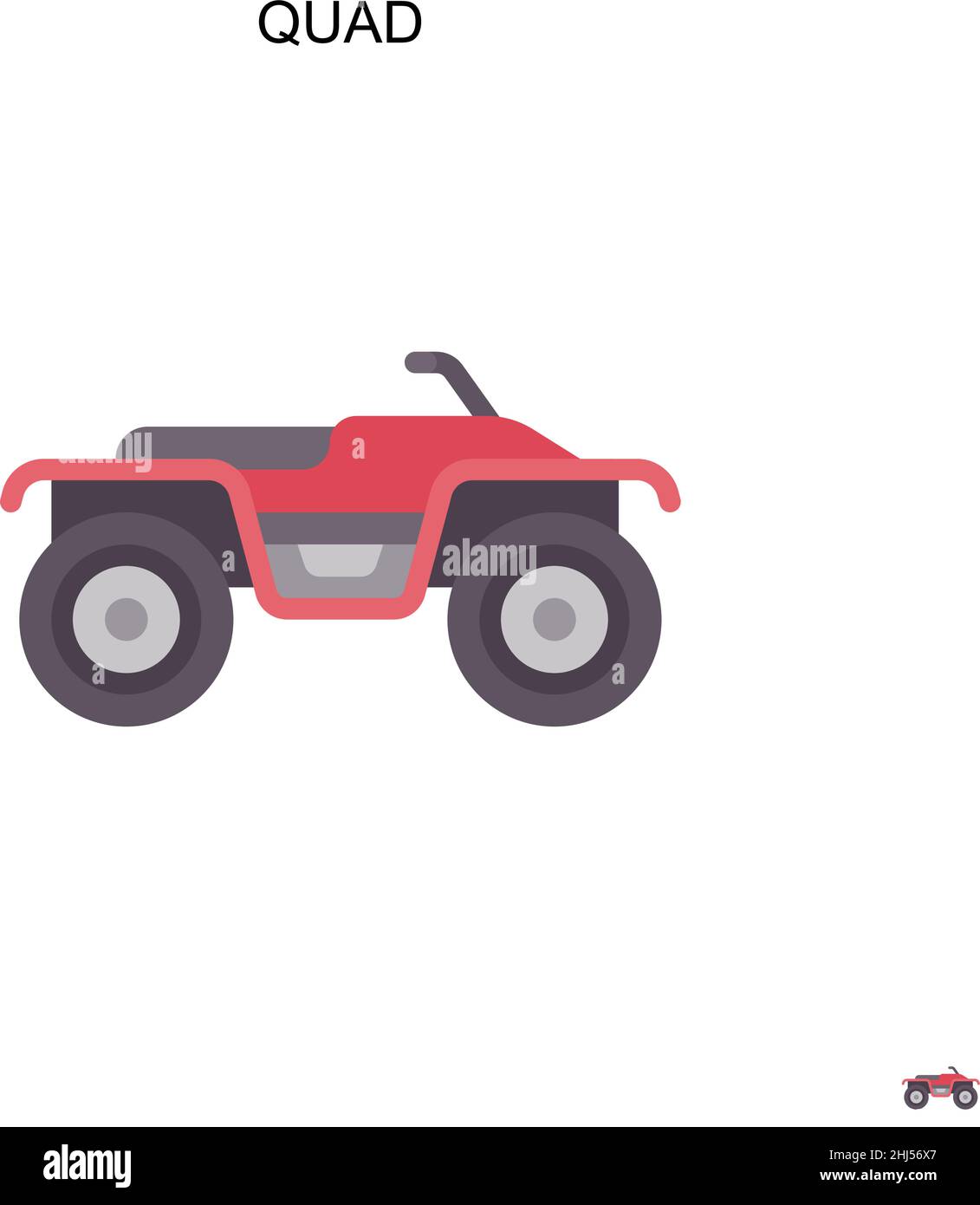 Quad Simple vector icon. Illustration symbol design template for web ...
