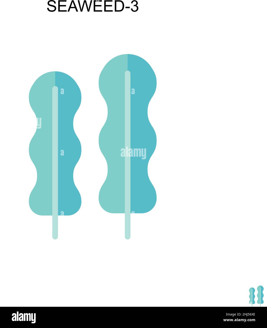 Seaweed-3 Simple vector icon. Illustration symbol design template for ...