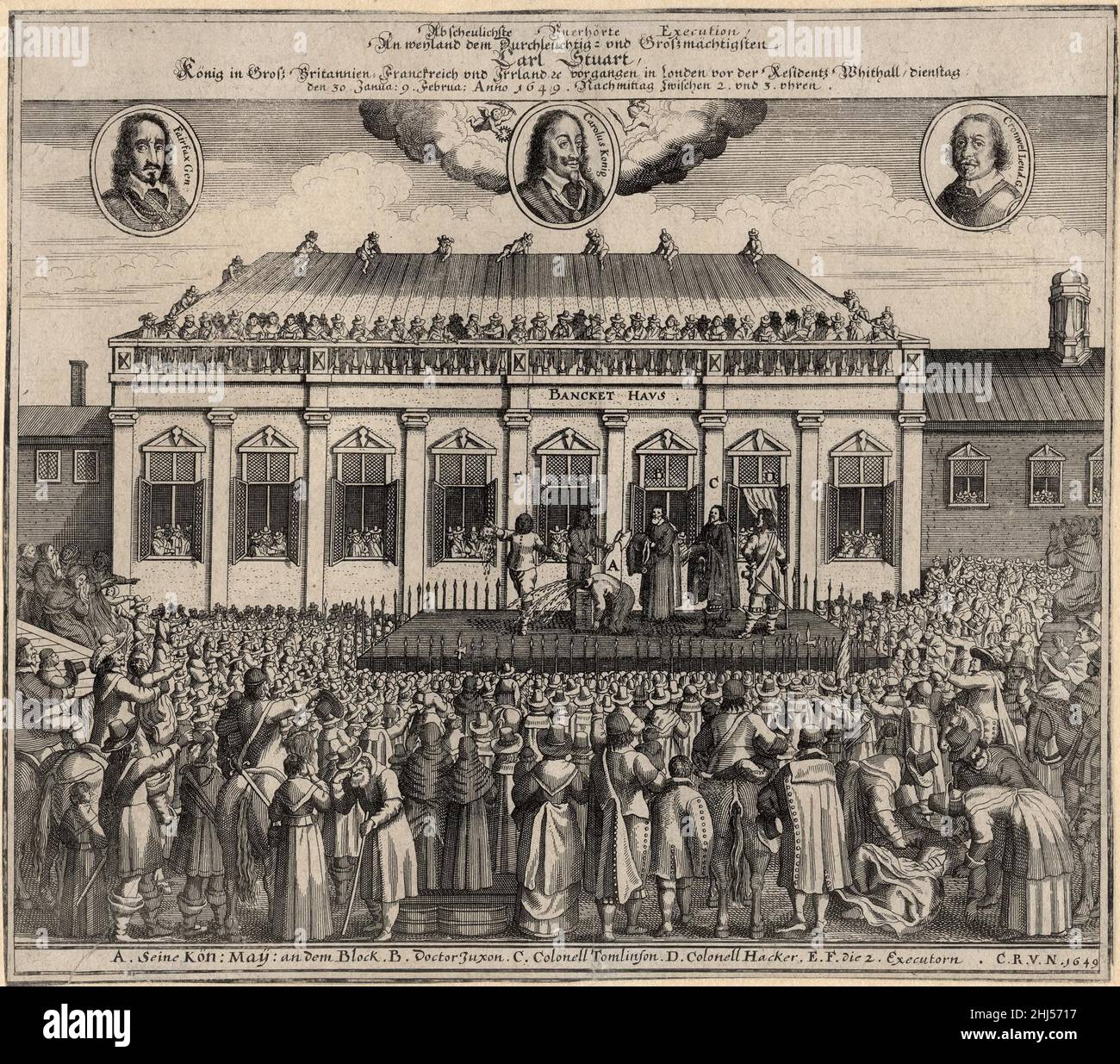 The execution of King Charles I of England Stock Photo - Alamy