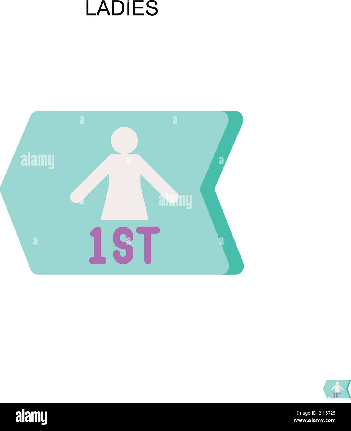 Ladies Simple Vector Icon Illustration Symbol Design Template For Web Mobile Ui Element Stock