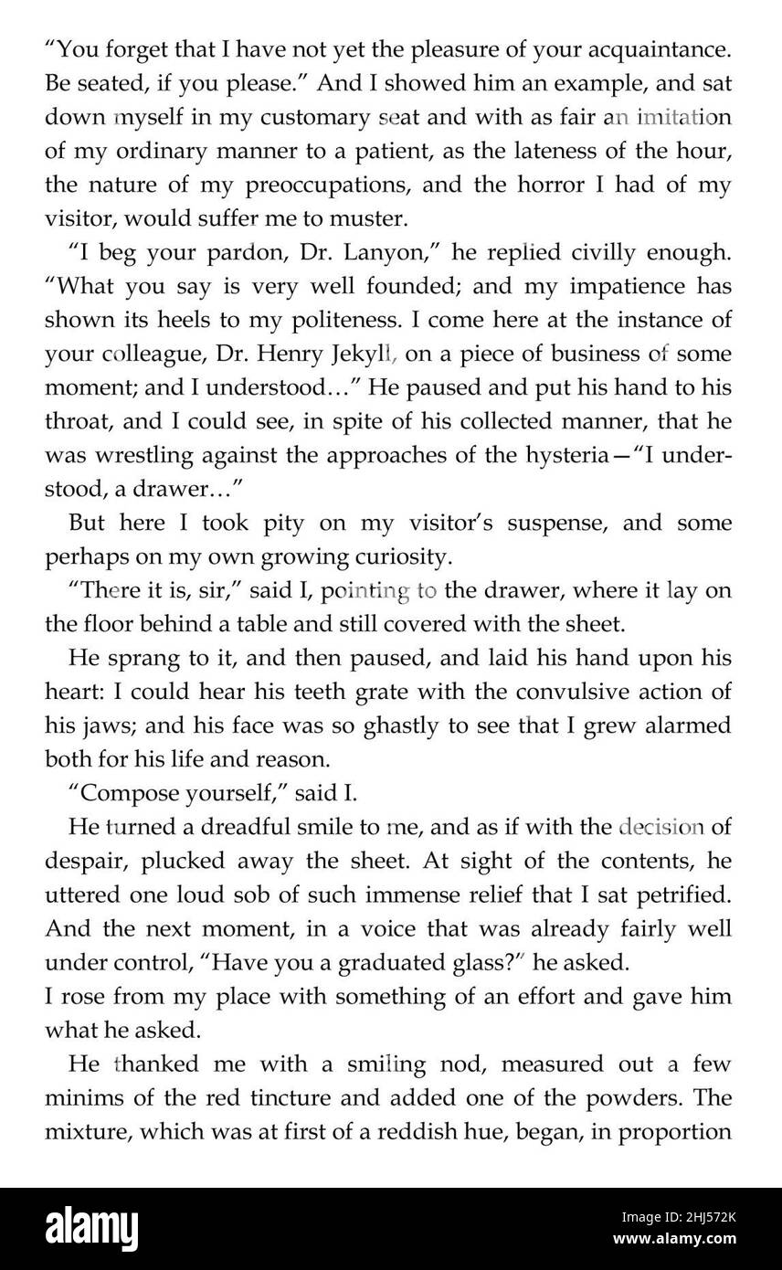 The strange case of dr jekyll and mr hyde hi-res stock photography and ...