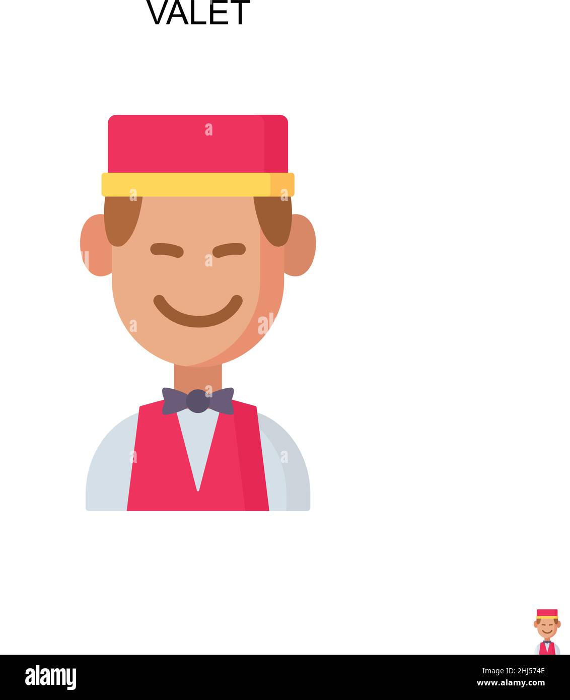 Valet Simple vector icon. Illustration symbol design template for web ...