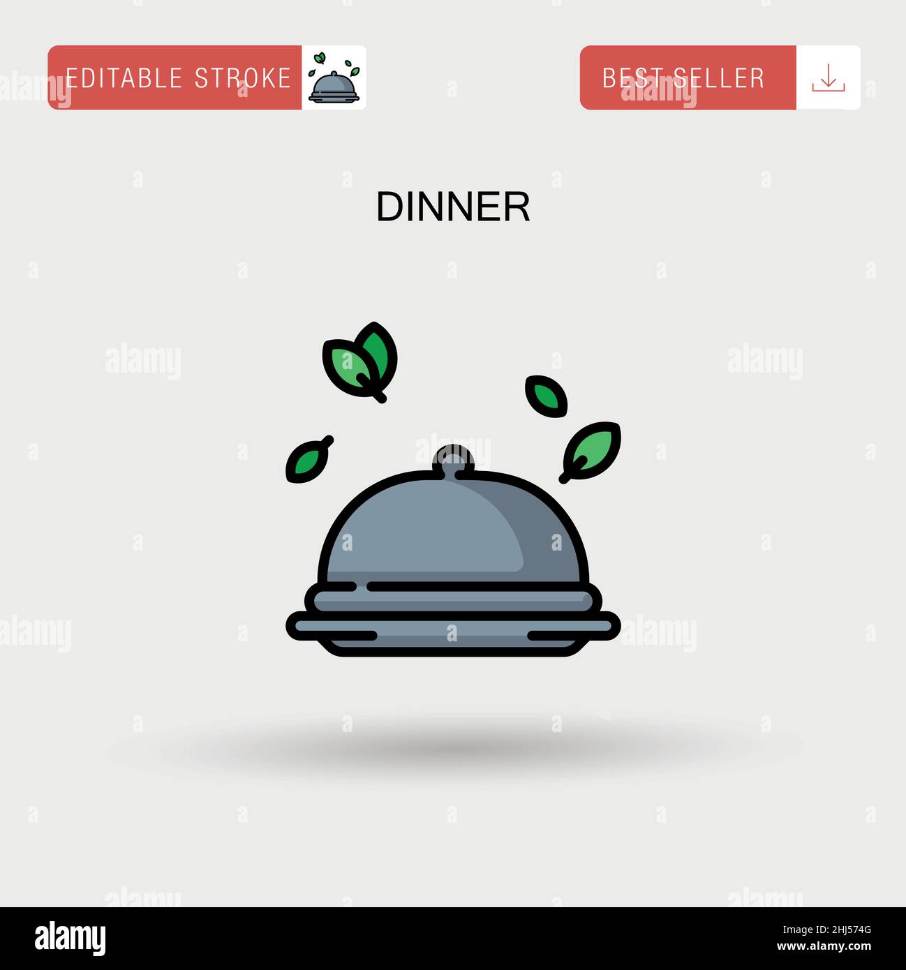 Dinner Simple vector icon Stock Vector Image & Art - Alamy