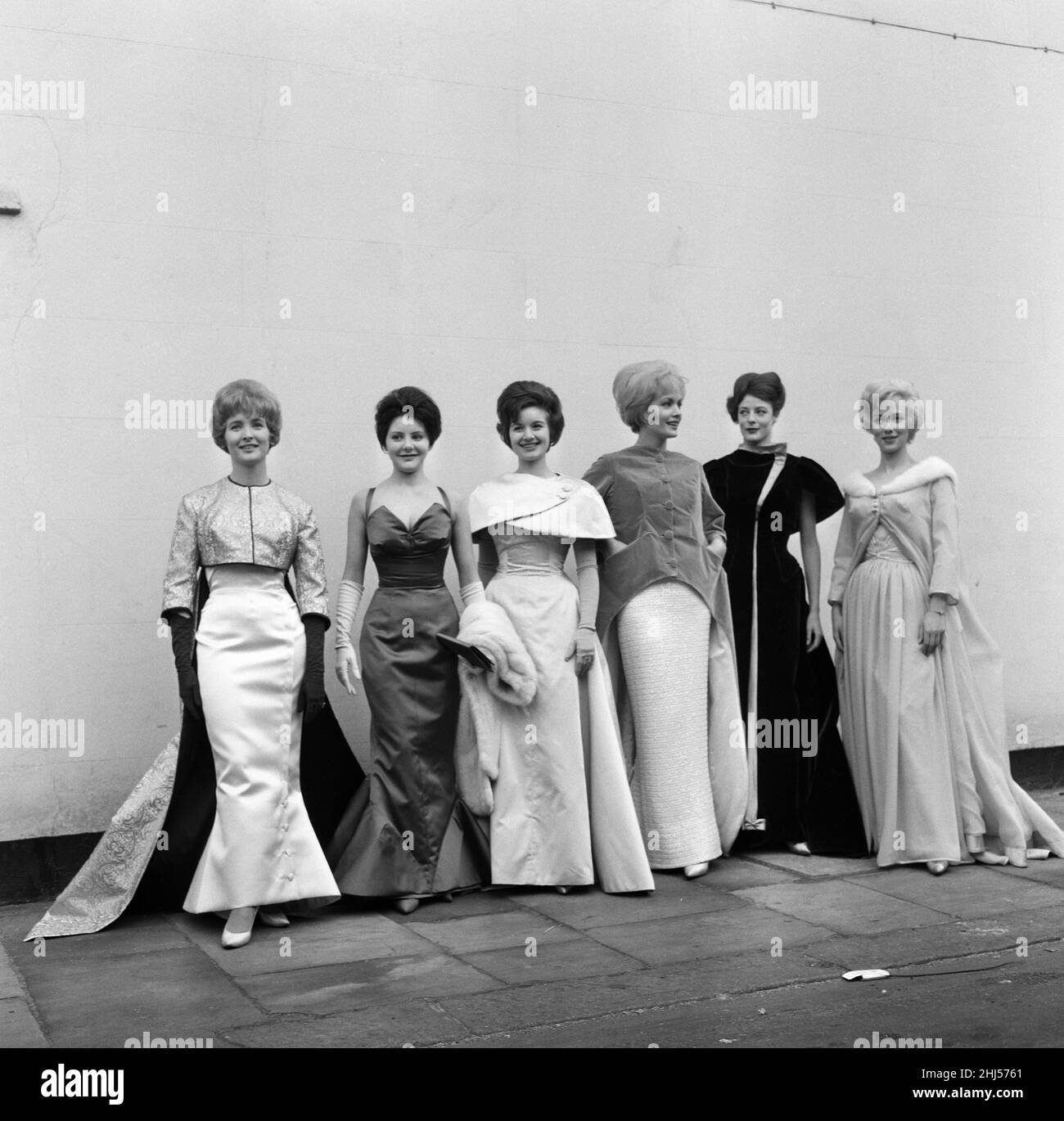 Six actresses line up at Cornwall Gardens, Kensington for a fitting and ...