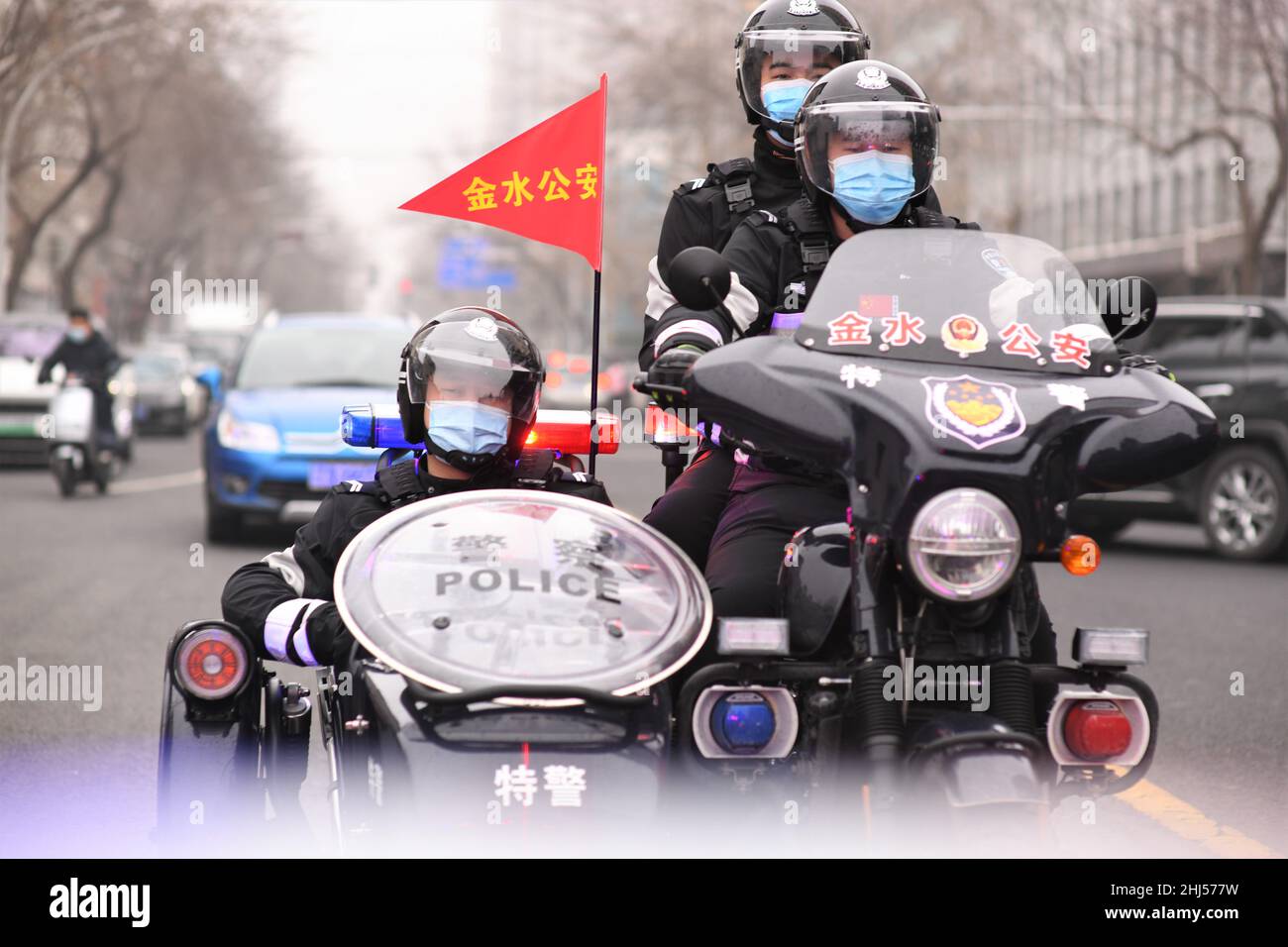 Police motorcycle chinese hi-res stock photography and images - Alamy