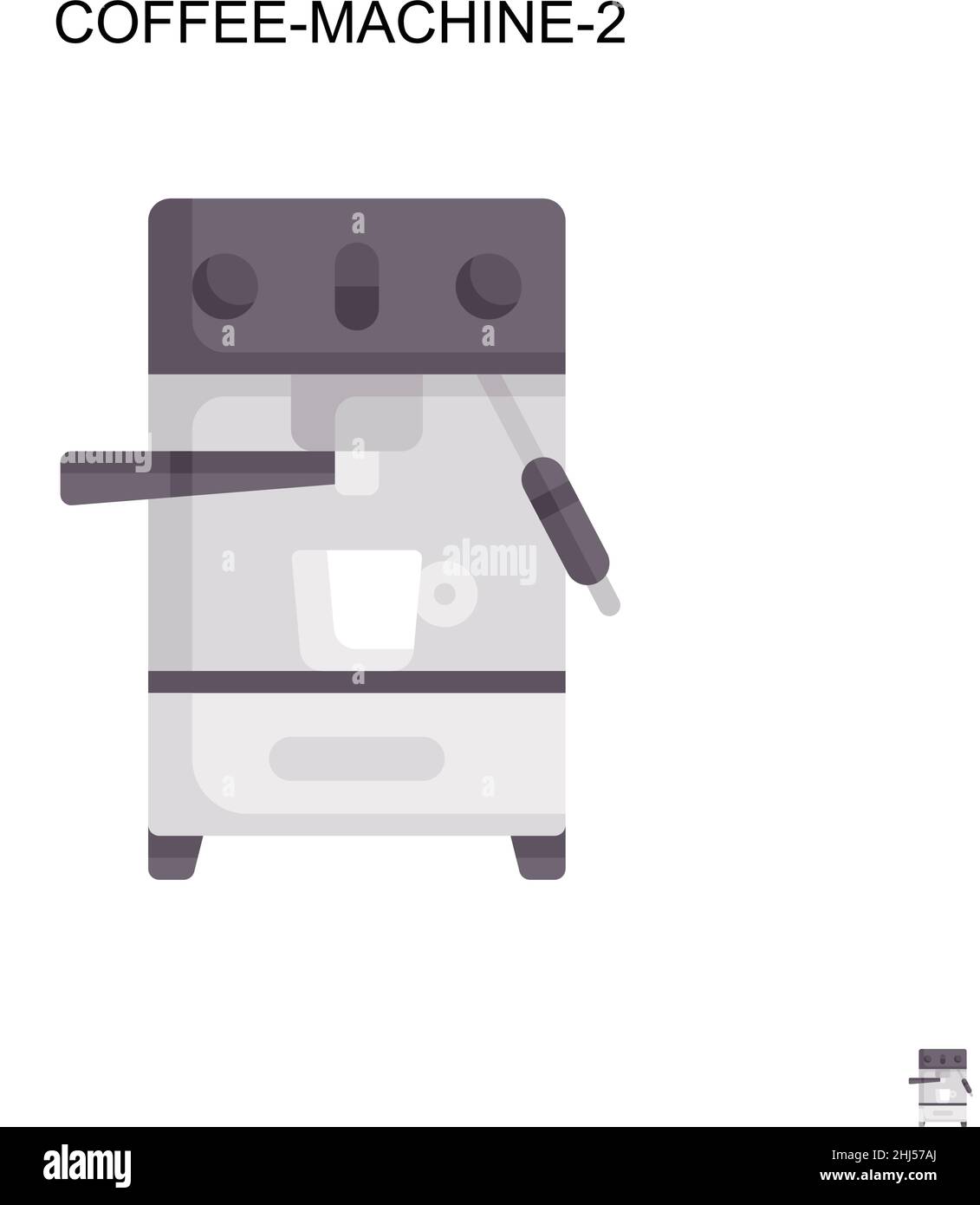 Double espresso machine Stock Vector Images - Alamy