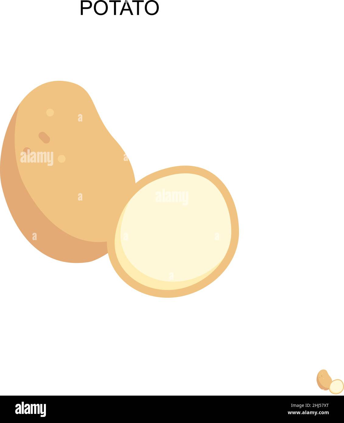 Potato Simple vector icon. Illustration symbol design template for web ...