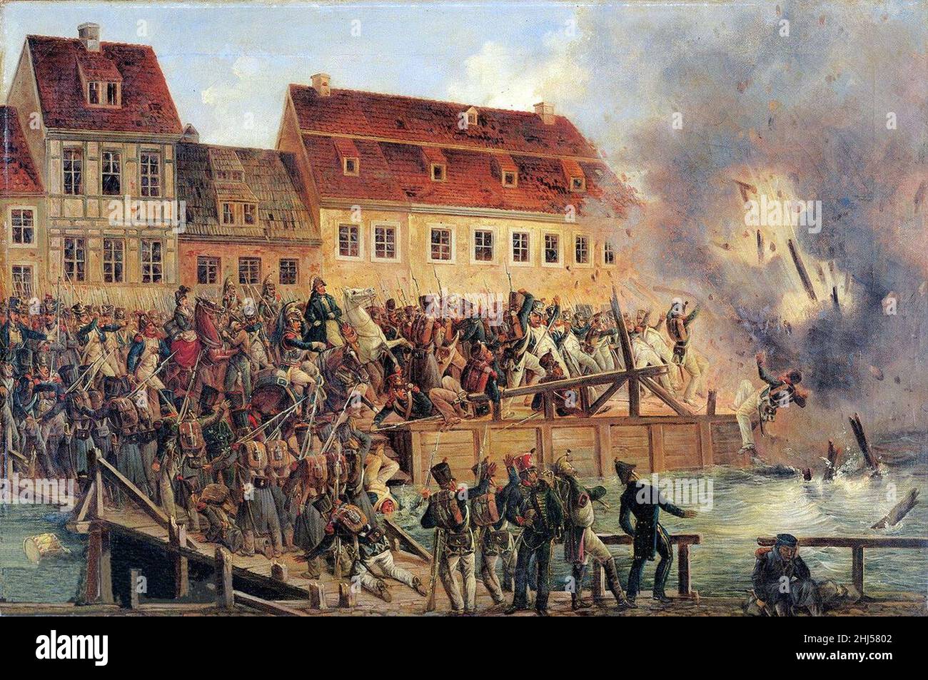 Straßberger - Sprengung der Elsterbrücke Stock Photo - Alamy