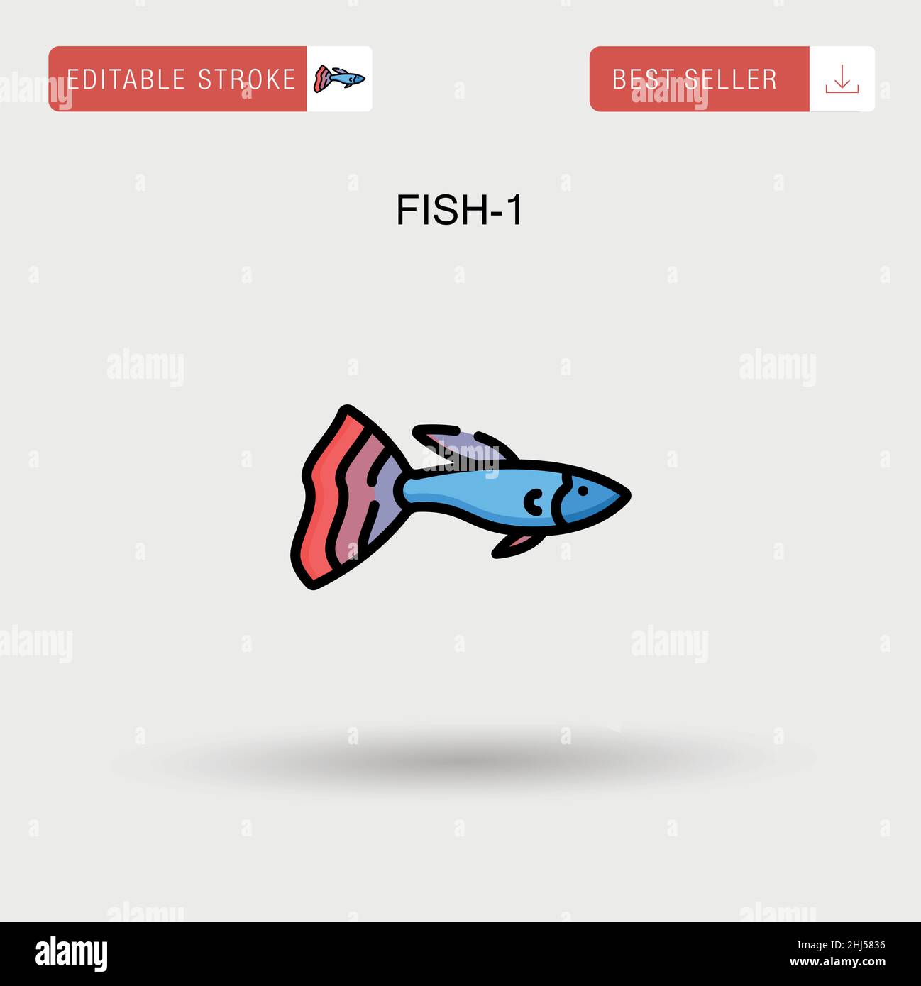 Fish doodle icon hand Stock Vector Images - Alamy