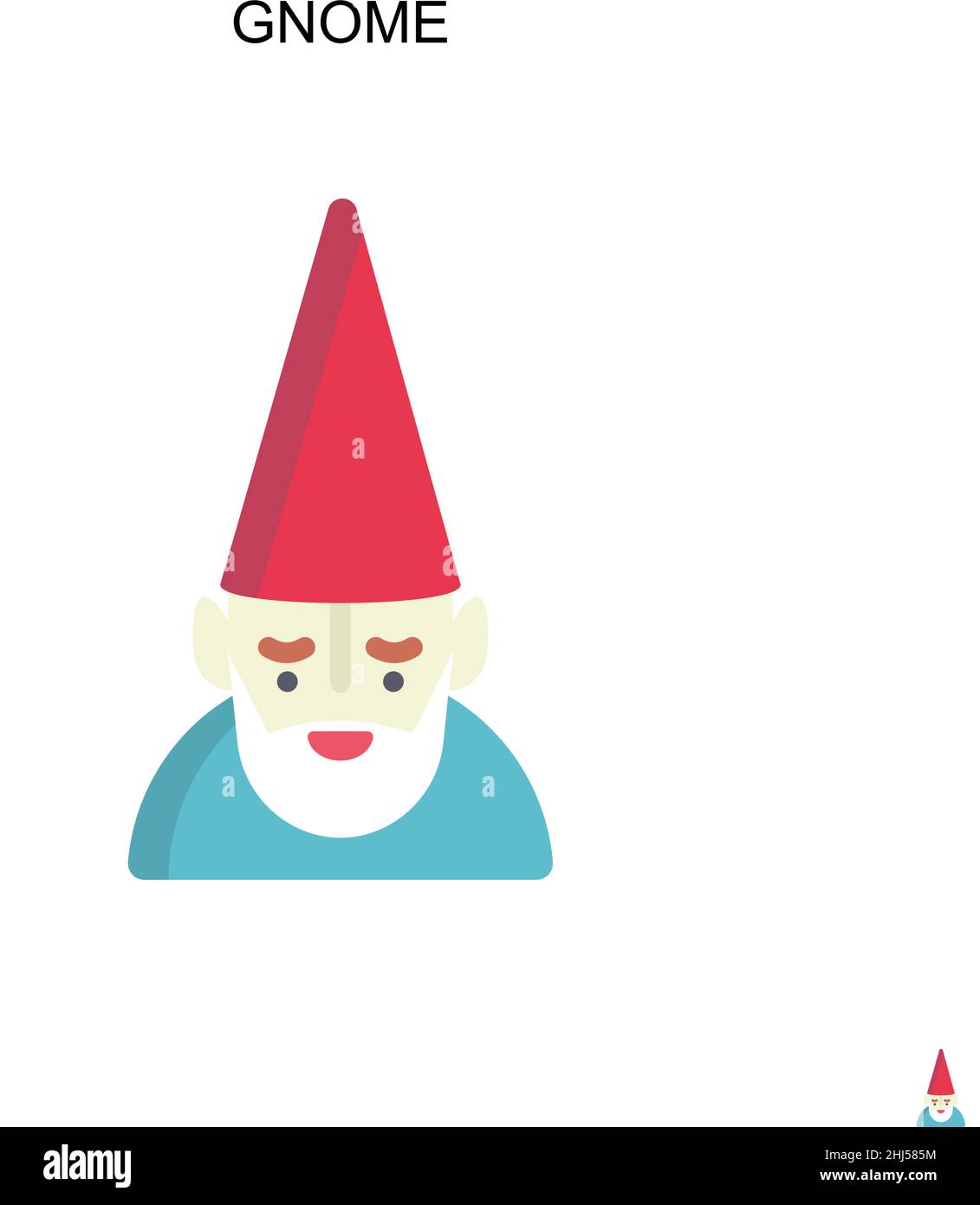 Gnome Simple vector icon. Illustration symbol design template for web ...