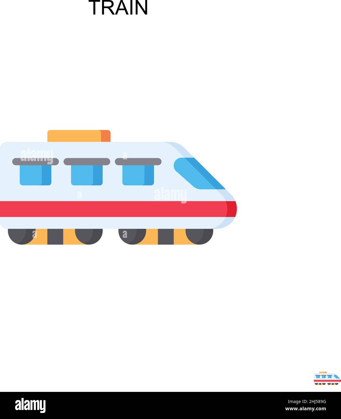 Train Simple vector icon. Illustration symbol design template for web ...