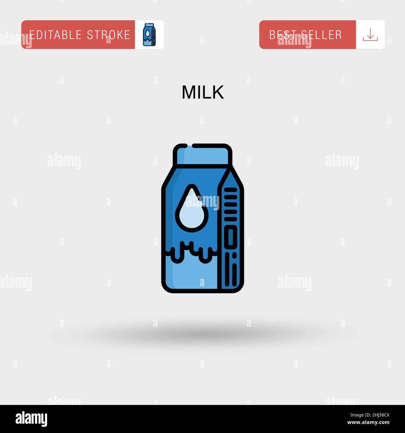 Milk Simple vector icon Stock Vector Image & Art - Alamy
