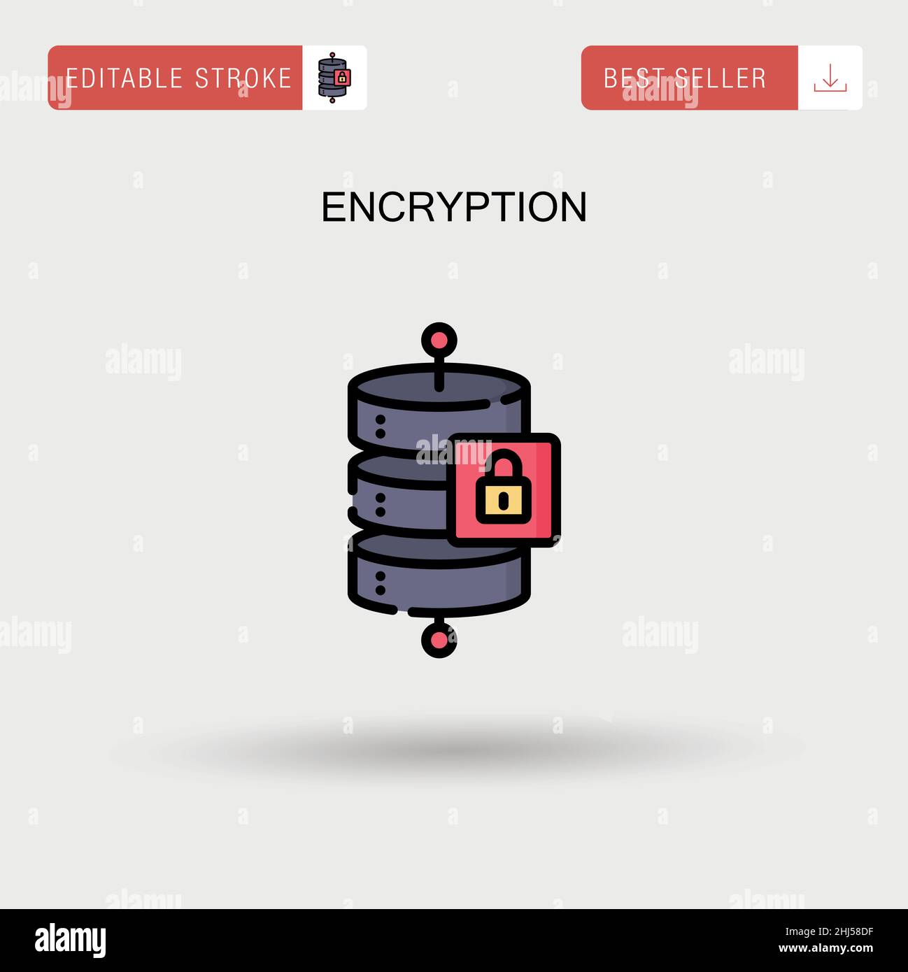 Encryption Simple vector icon Stock Vector Image & Art - Alamy