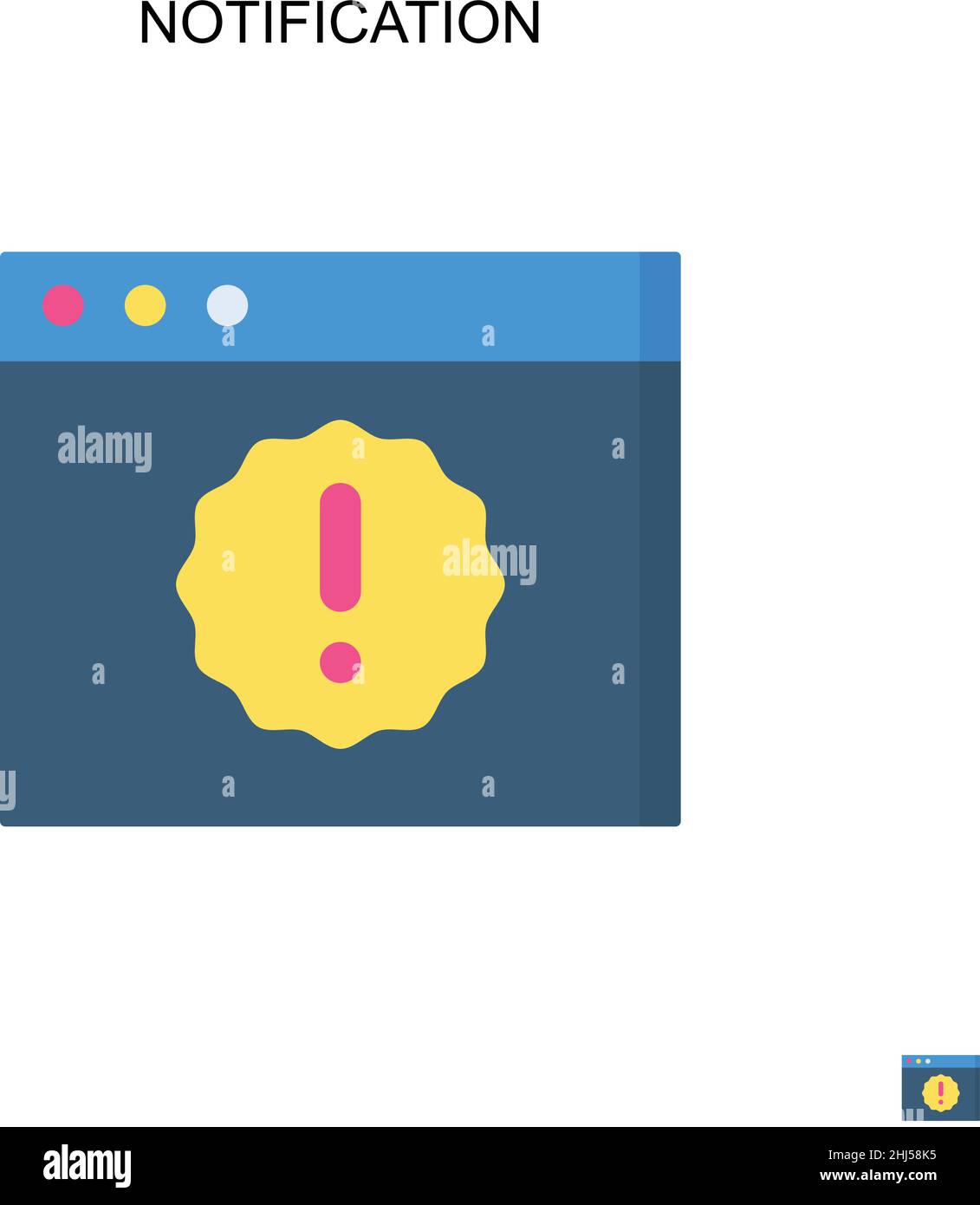 Notification Simple vector icon. Illustration symbol design template ...