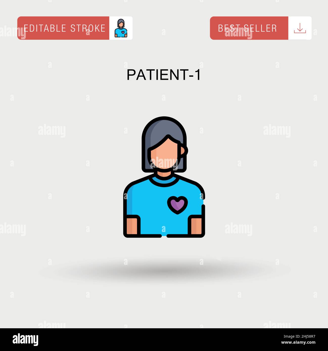 Patient-1 Simple vector icon Stock Vector Image & Art - Alamy