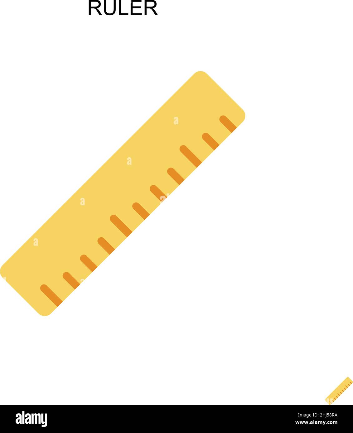 Ruler Simple vector icon. Illustration symbol design template for web ...