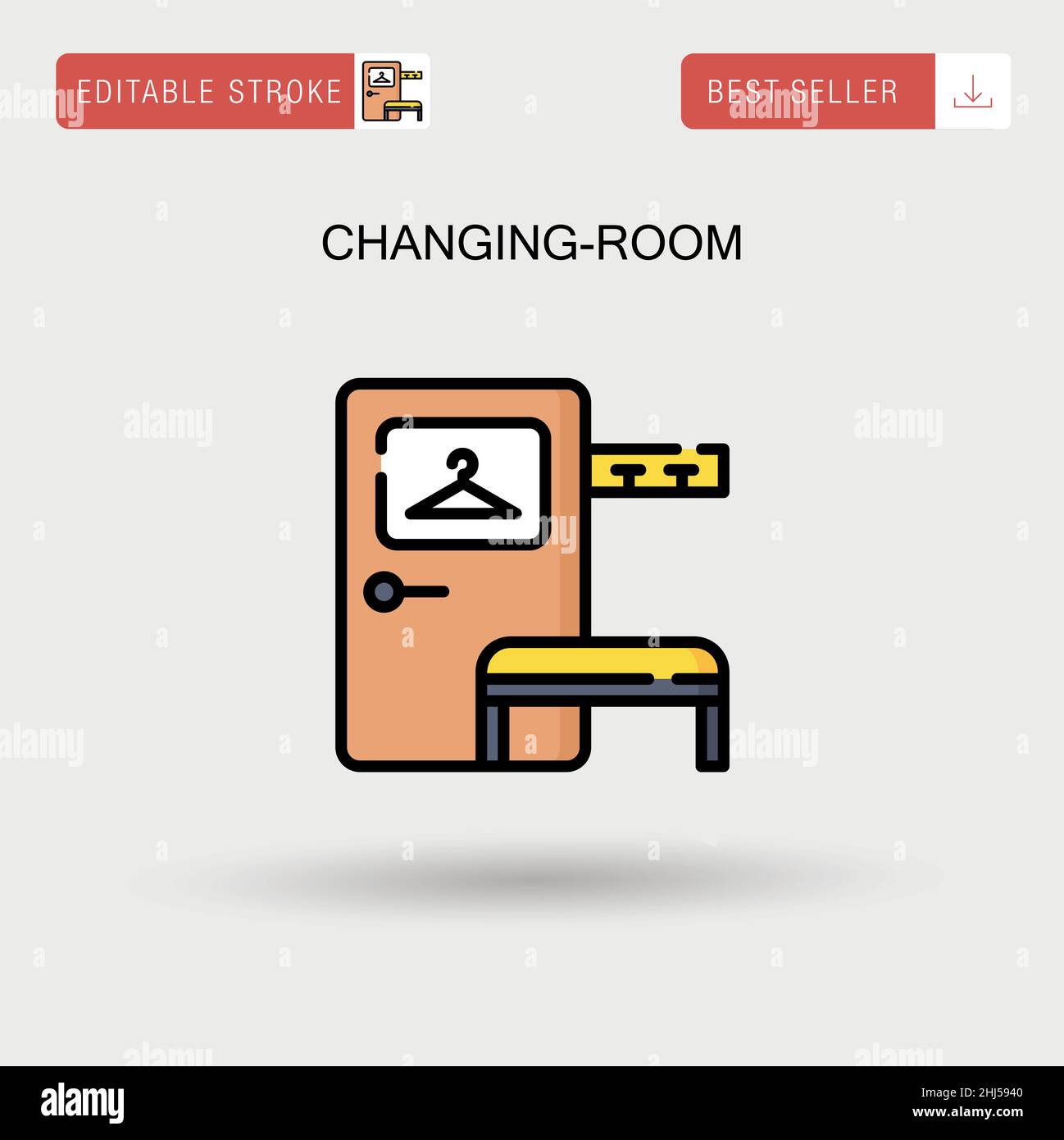 Changing-room Simple vector icon Stock Vector Image & Art - Alamy