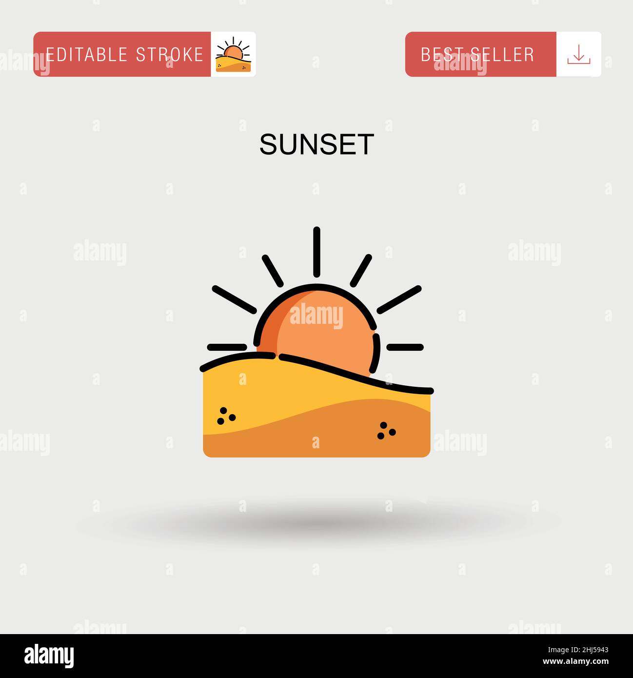 Sunset sunrise reflection tourism travel Stock Vector Images - Alamy
