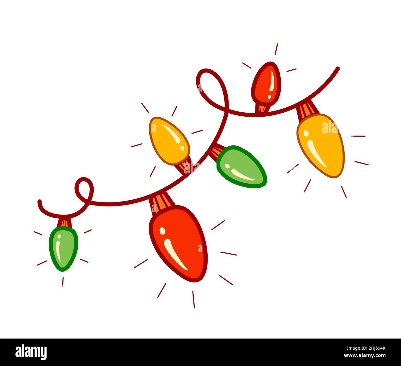 Christmas cartoons clip art. Christmas garland clipart illustration ...