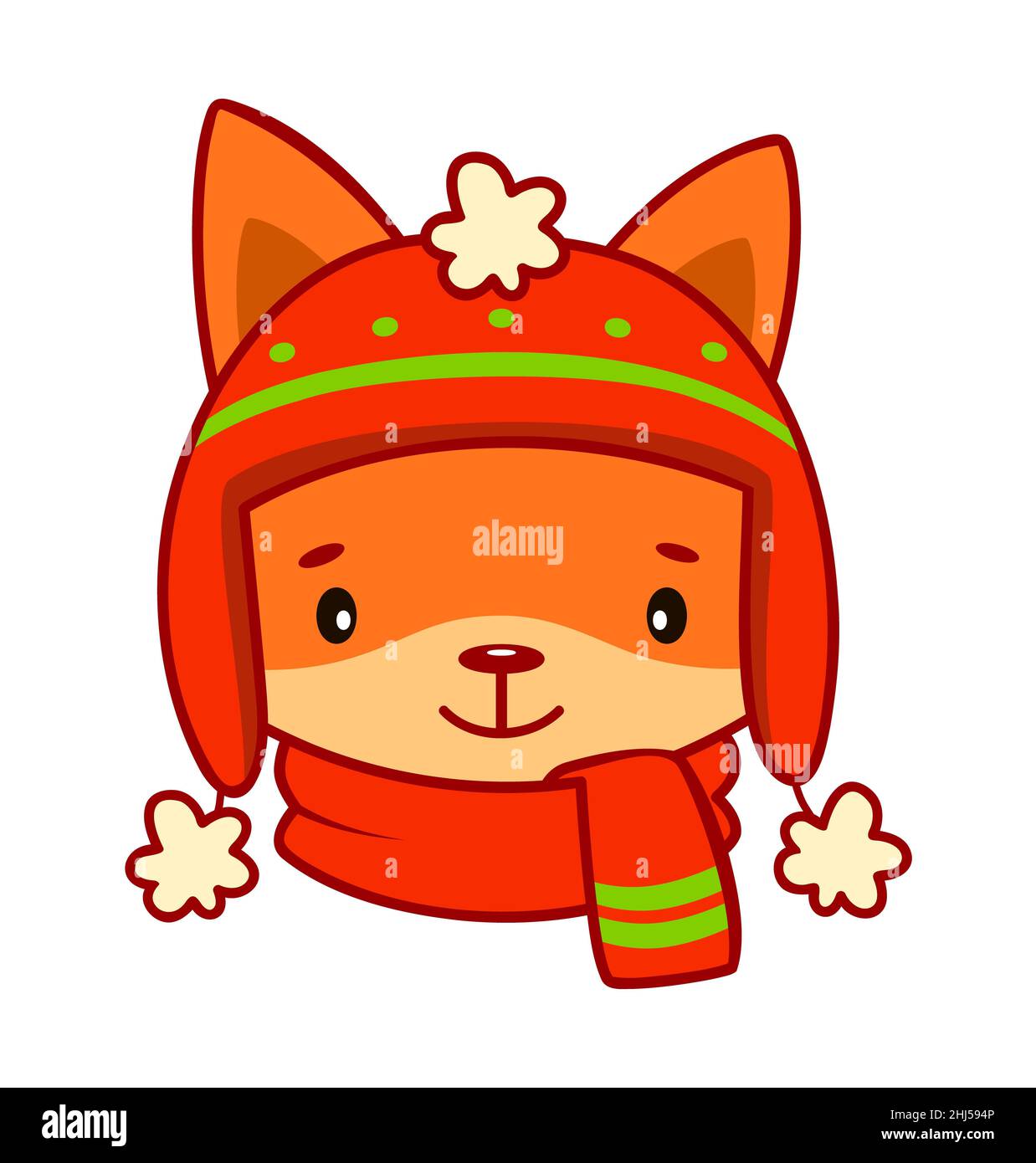 Christmas fox clipart Cut Out Stock Images & Pictures - Alamy