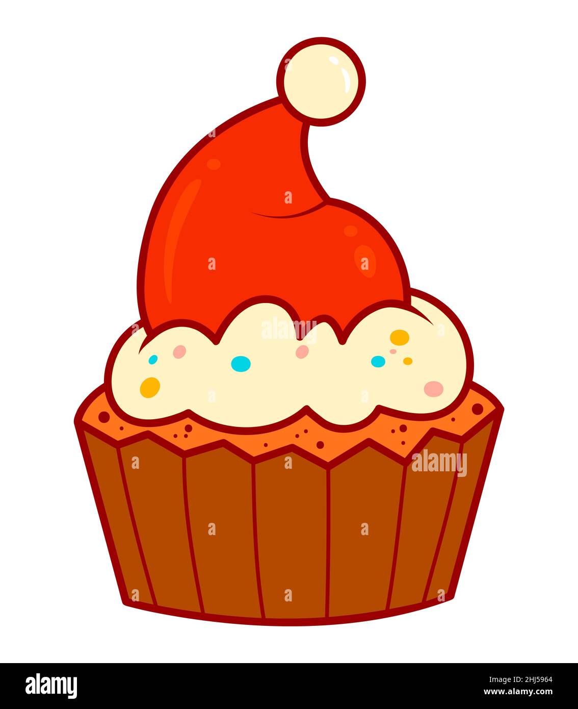 Christmas cartoons clip art. Christmas cake clipart illustration Stock ...