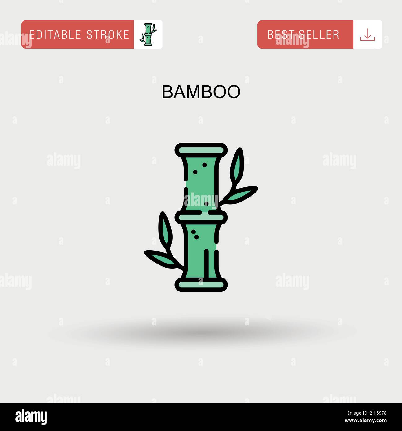 Bamboo Simple vector icon Stock Vector Image & Art - Alamy