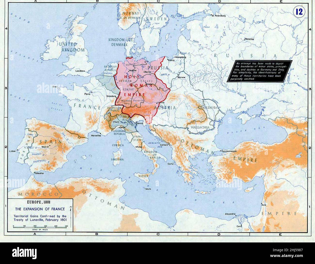 Strategic Situation of Europe 1801 Stock Photo - Alamy