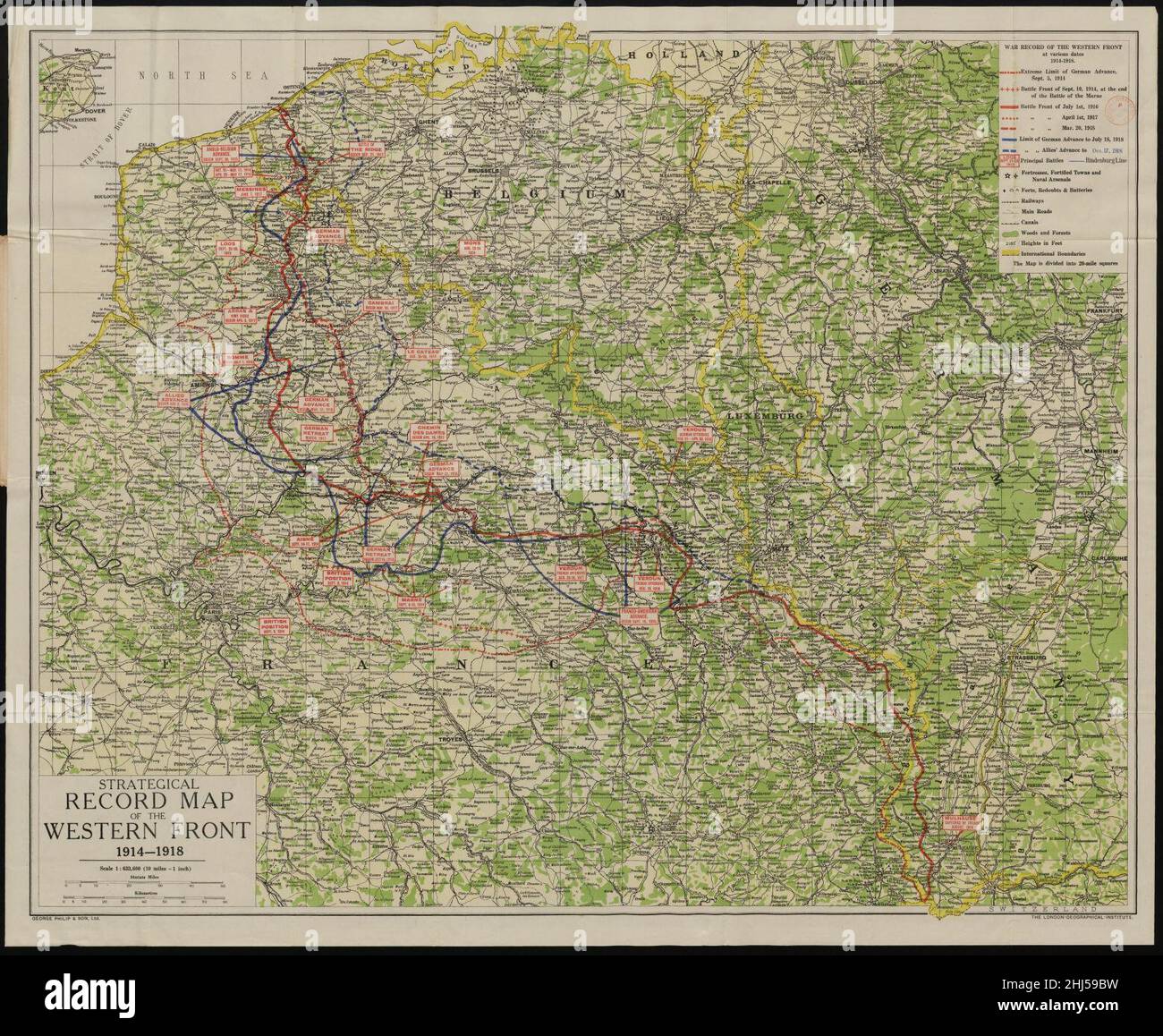 Western front 1918 map hi-res stock photography and images - Alamy