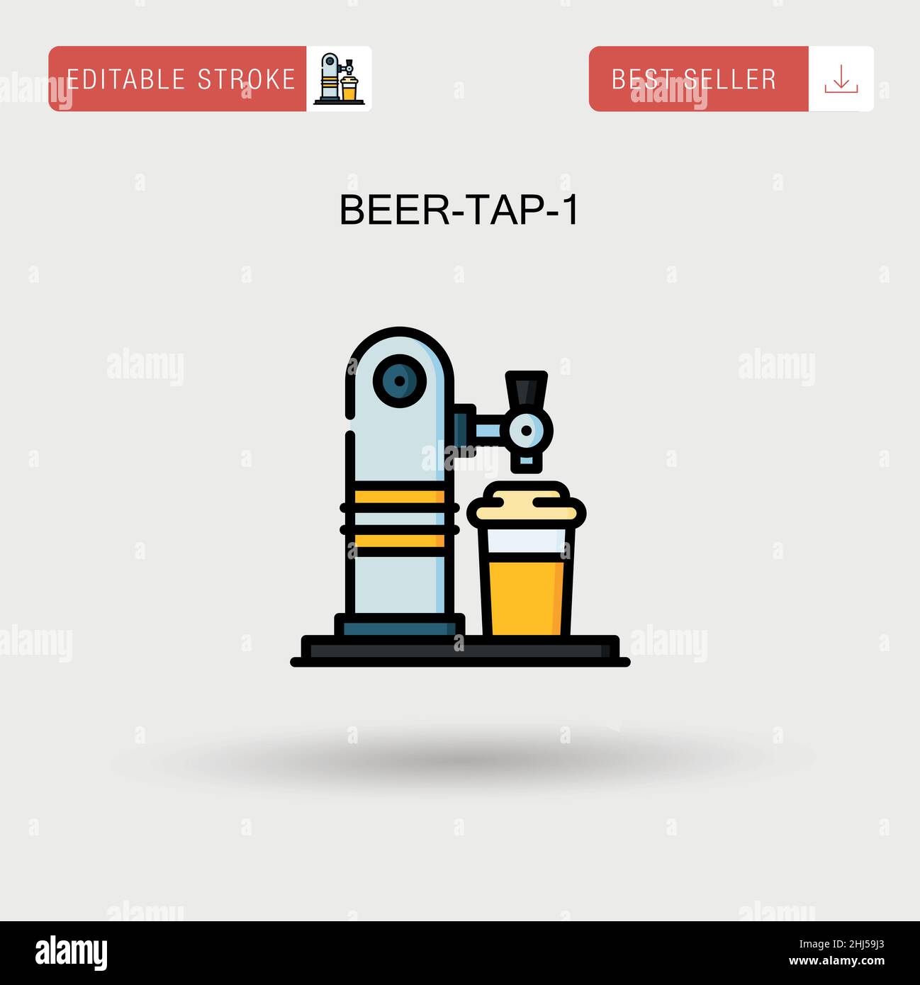 Beer-tap-1 Simple vector icon Stock Vector Image & Art - Alamy