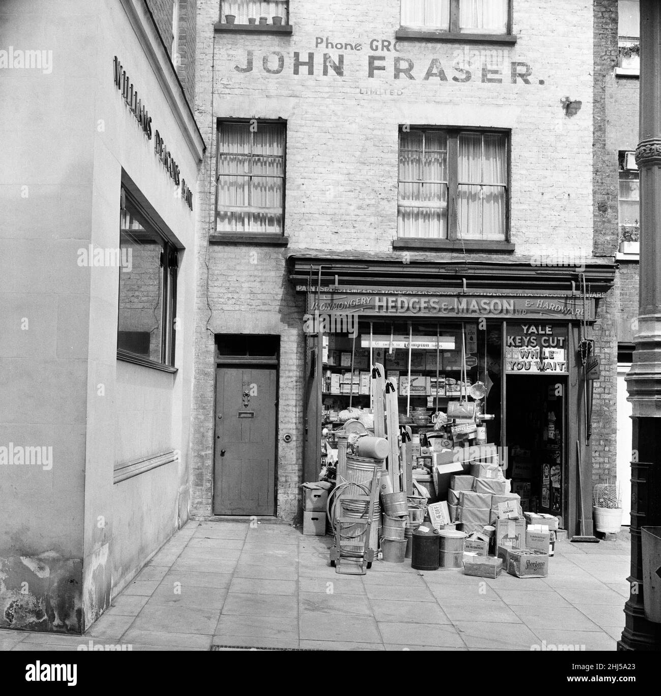 Street scenes in Mayfair, London. Shepherd Market. 20th June 1956 Stock ...