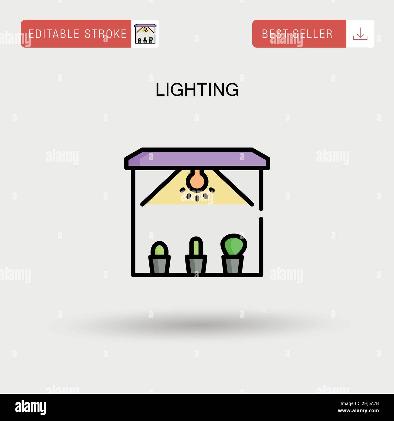 Lighting Simple vector icon Stock Vector Image & Art - Alamy