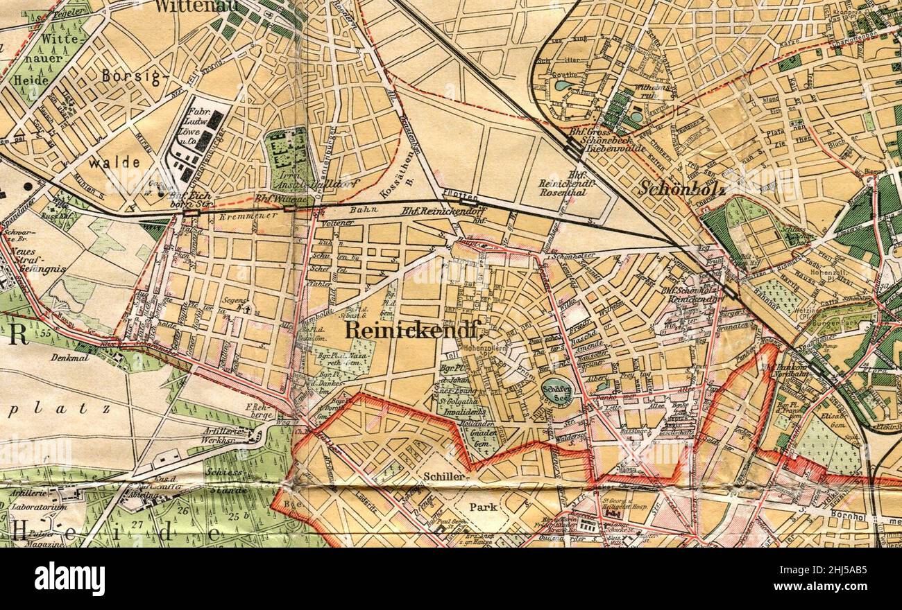 Straube's Spezialkarte der nördlichen Vororte von Berlin 1909; Berlin ...