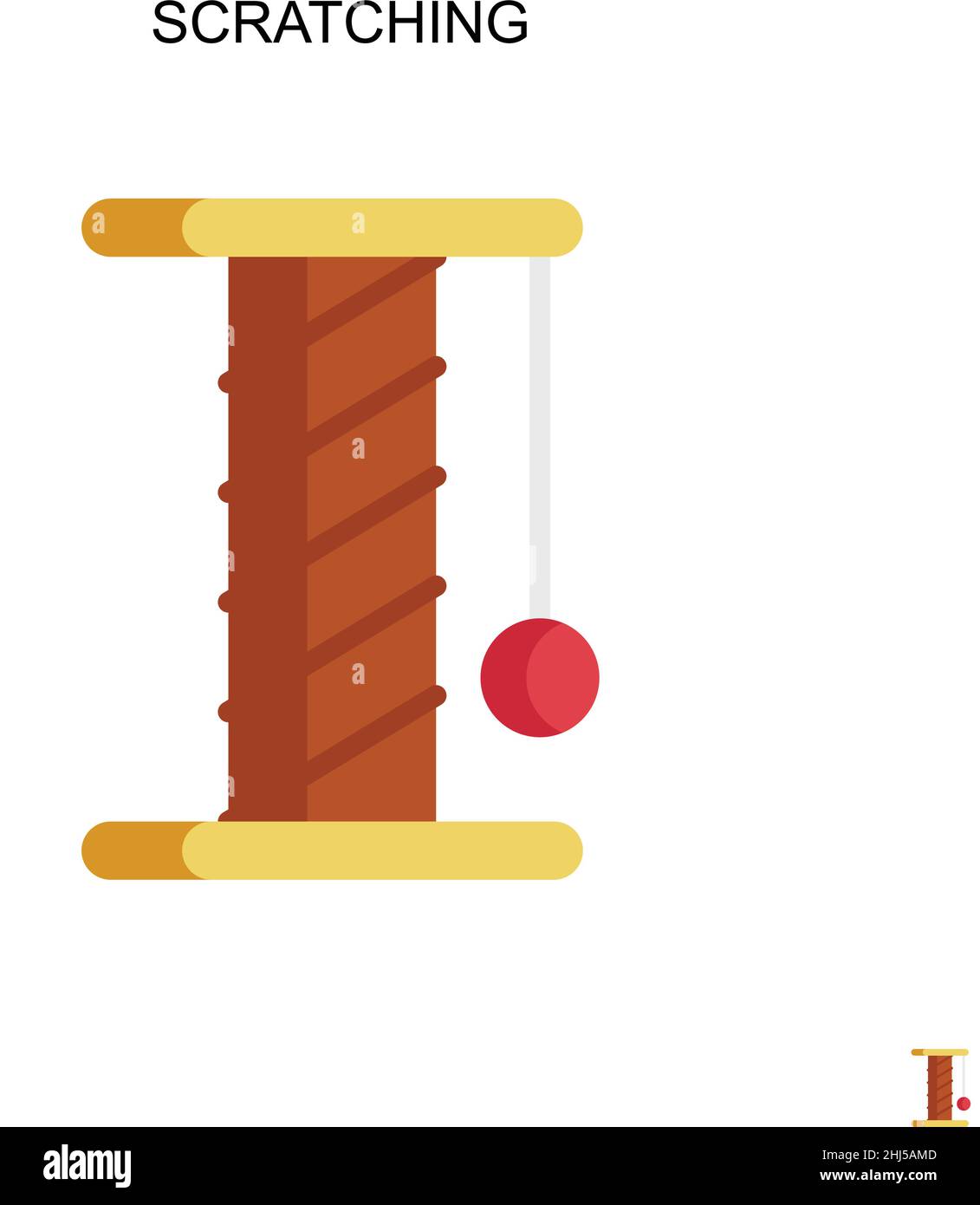 Scratching Simple vector icon. Illustration symbol design template for ...