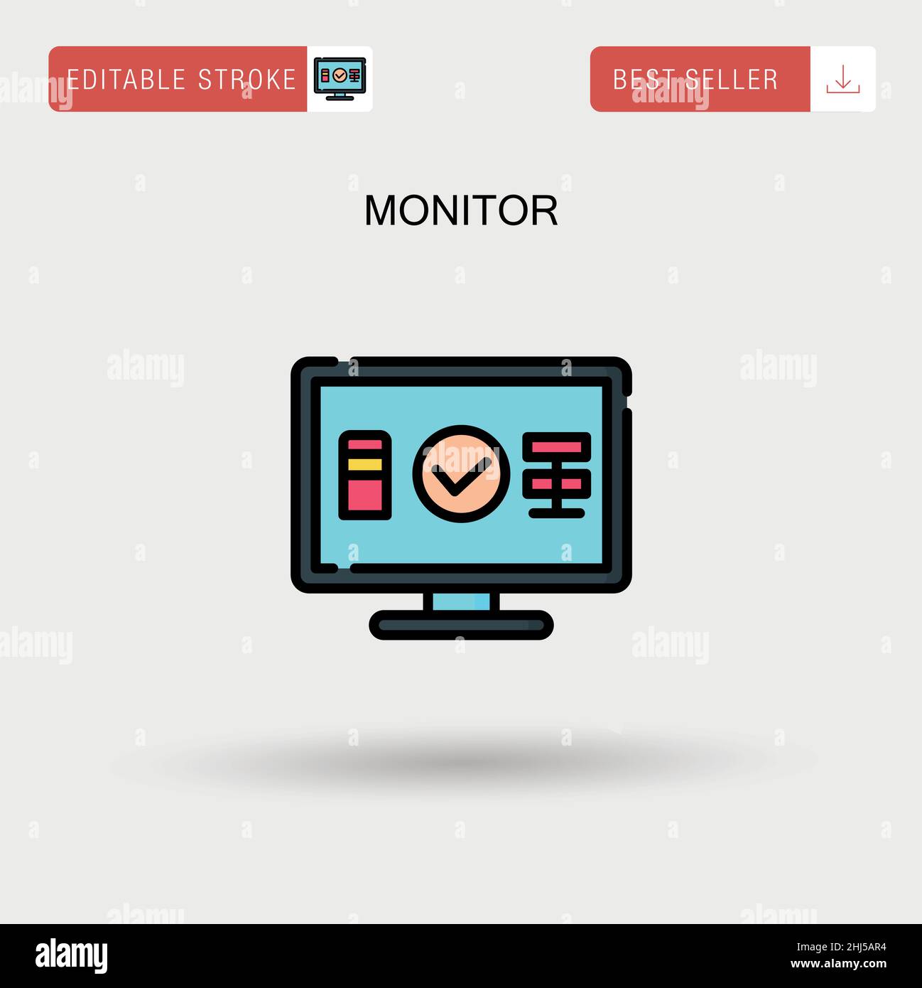Monitor Simple vector icon Stock Vector Image & Art - Alamy