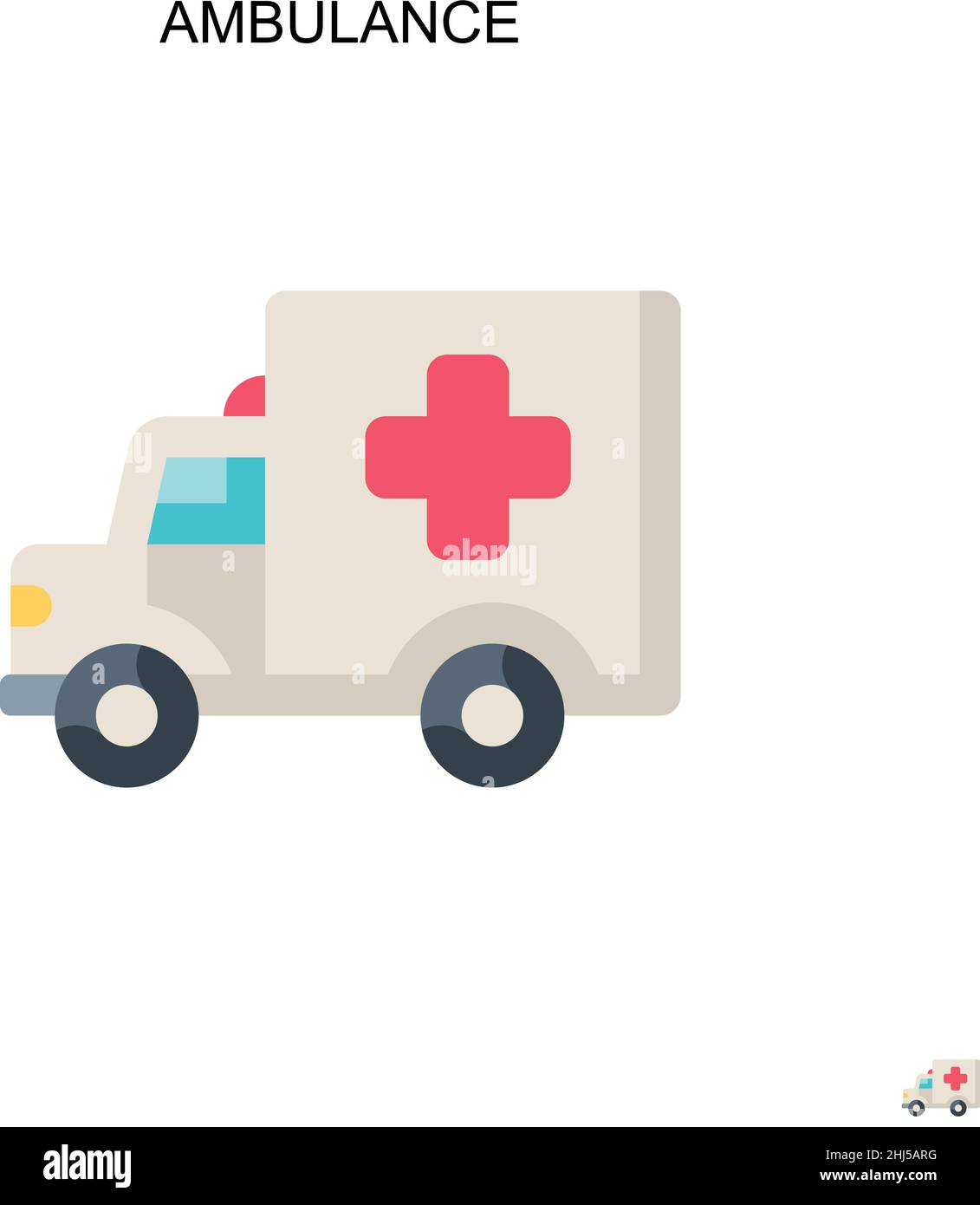 Ambulance Simple vector icon. Illustration symbol design template for ...