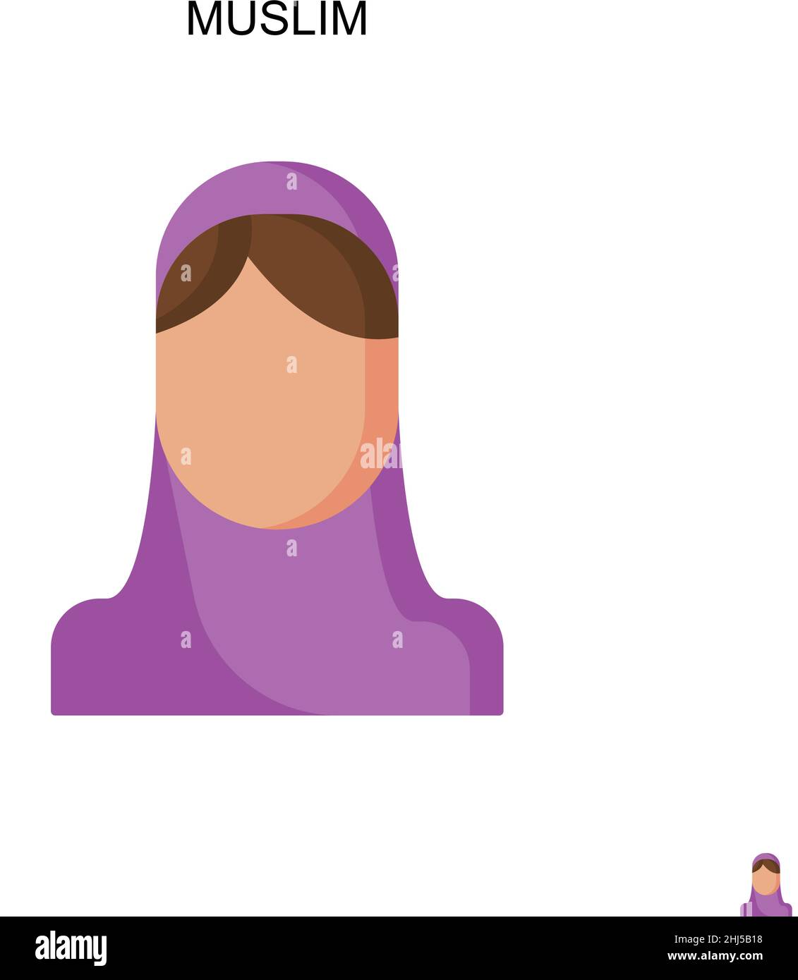 Muslim Simple vector icon. Illustration symbol design template for web ...