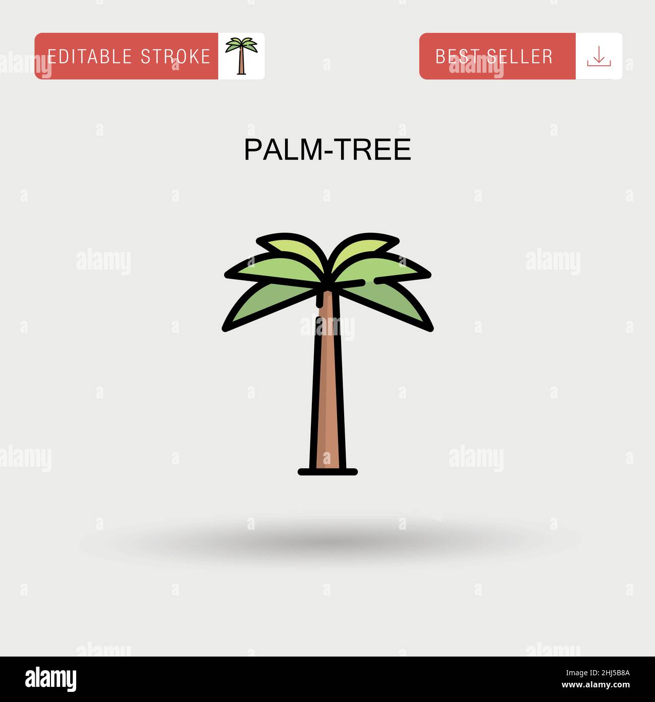 Palm-tree Simple vector icon Stock Vector Image & Art - Alamy