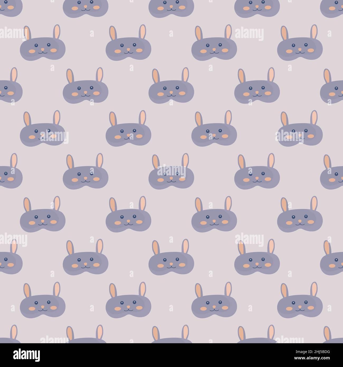 Rabbit gray color geometric seamless pattern on pink background ...
