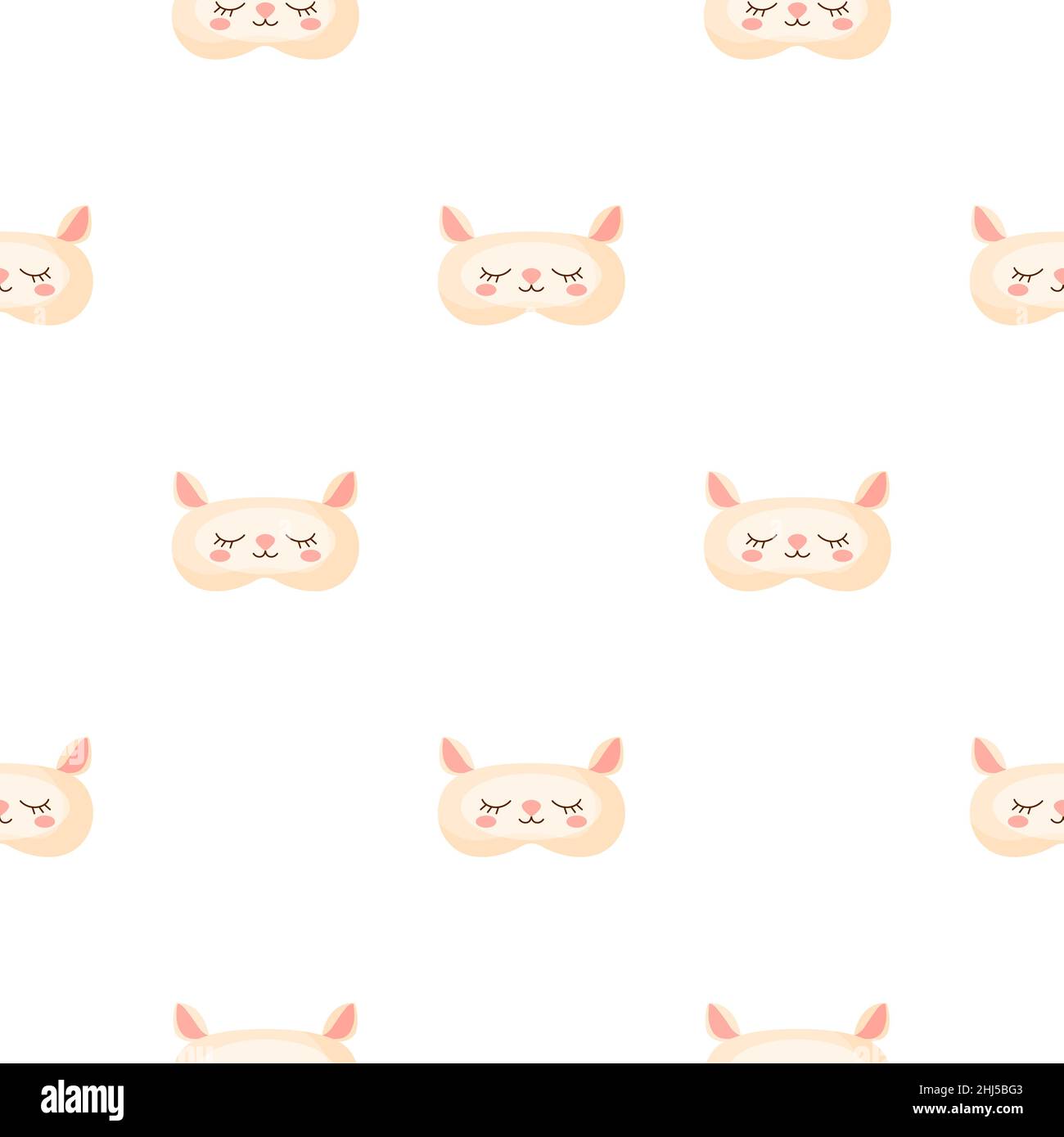 Lamb light pink color geometric seamless pattern on white background ...