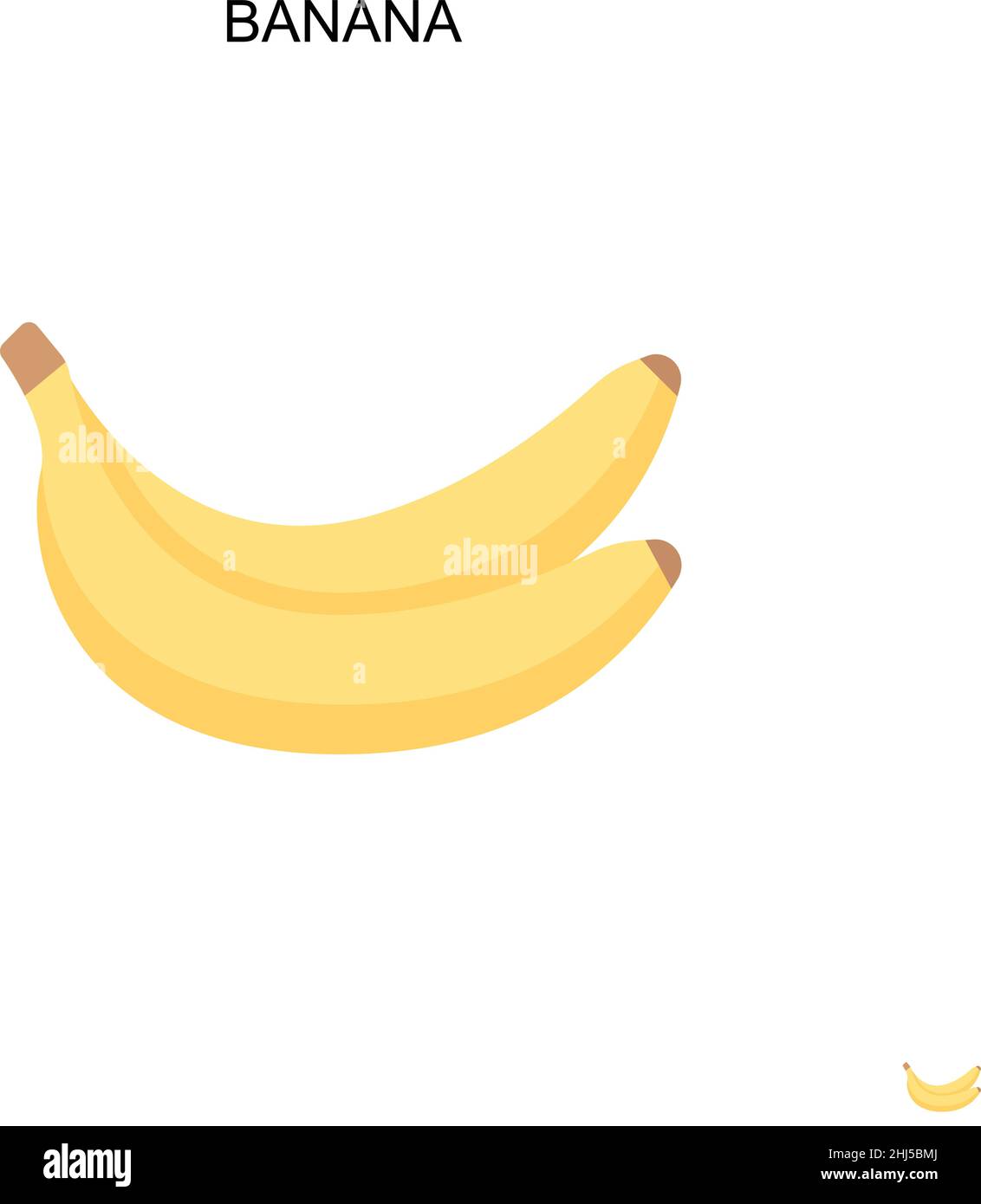 Banana Simple vector icon. Illustration symbol design template for web ...