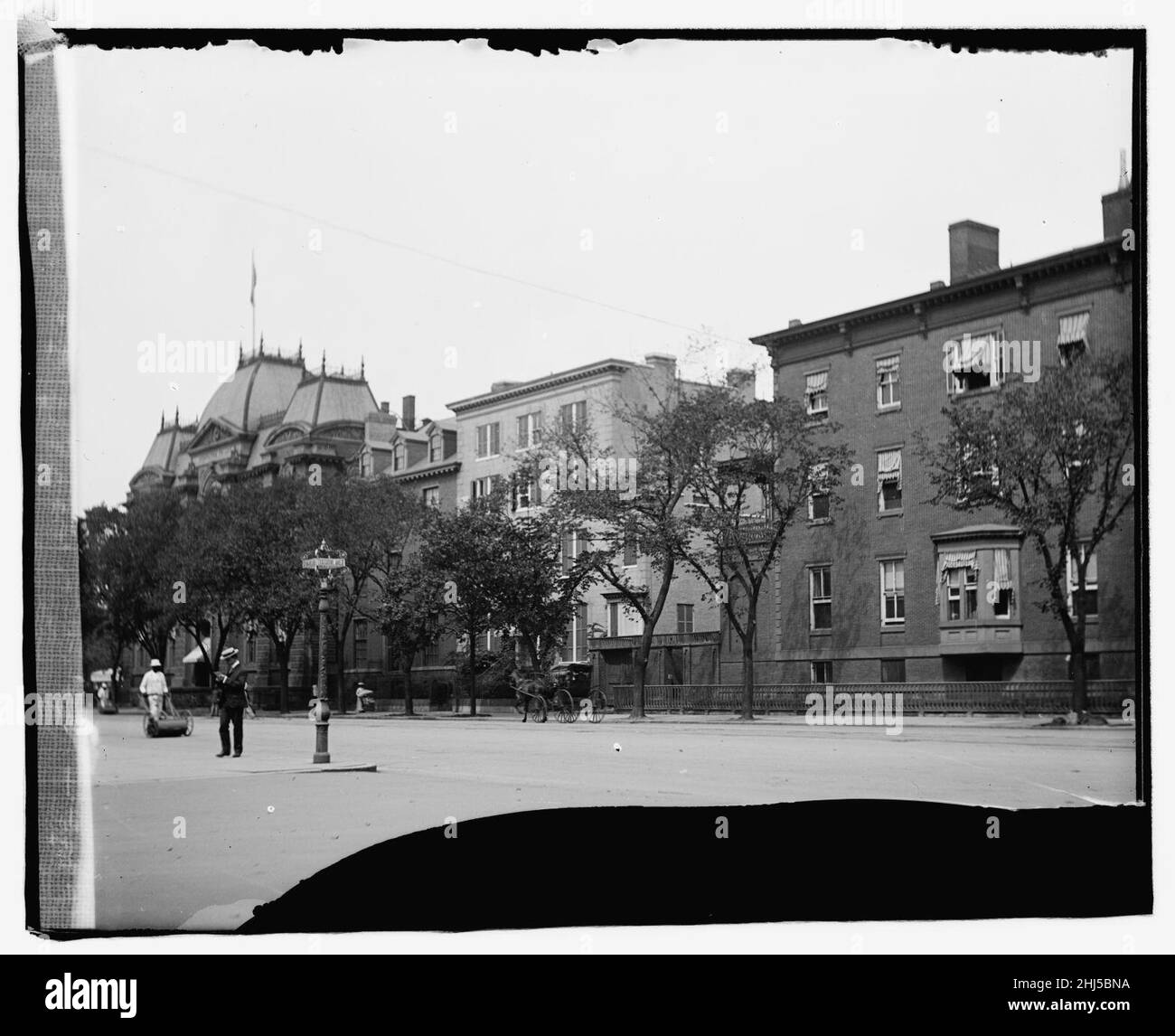Street corner in historic Black and White Stock Photos & Images - Alamy