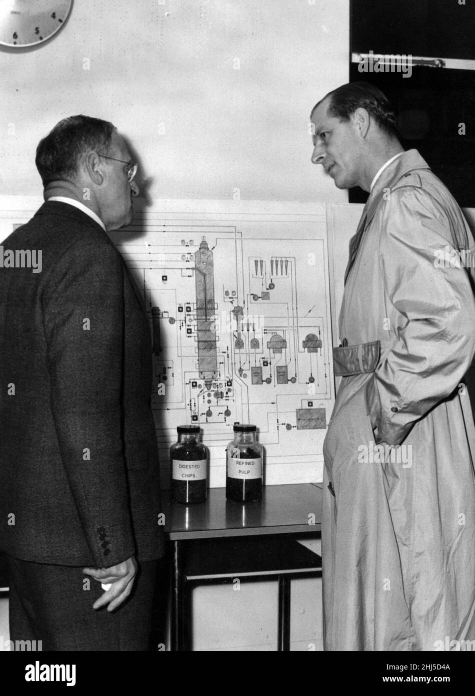 Prince Philip, Duke of Edinburgh photographed with Mr T.H Frankel ...